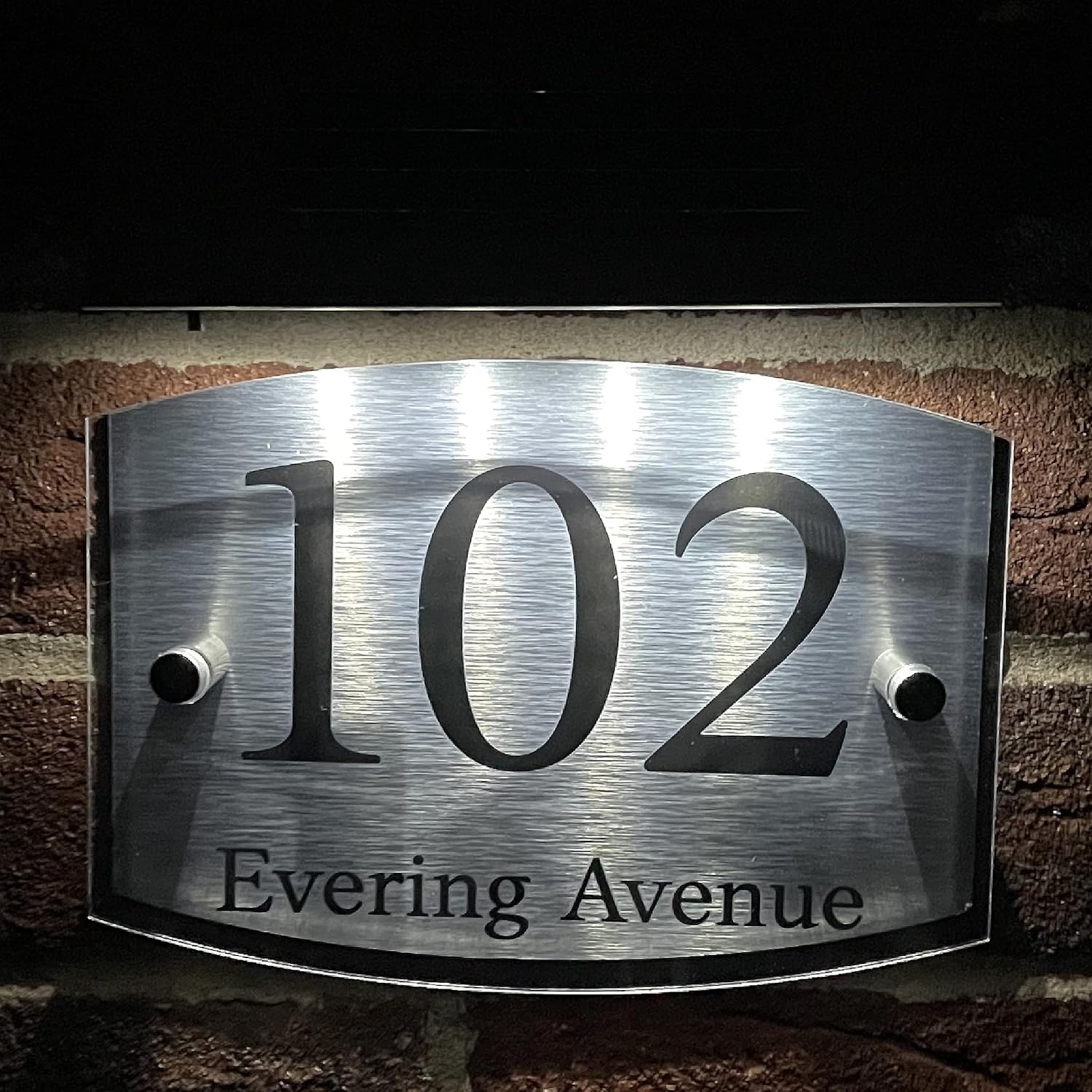 House Numbers Plaques With Solar Light Door Number Plaques For Wall ...