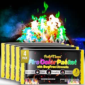 Amazon.com : Fire Color Changing Packets Fire Pit with Citronella (4 ...