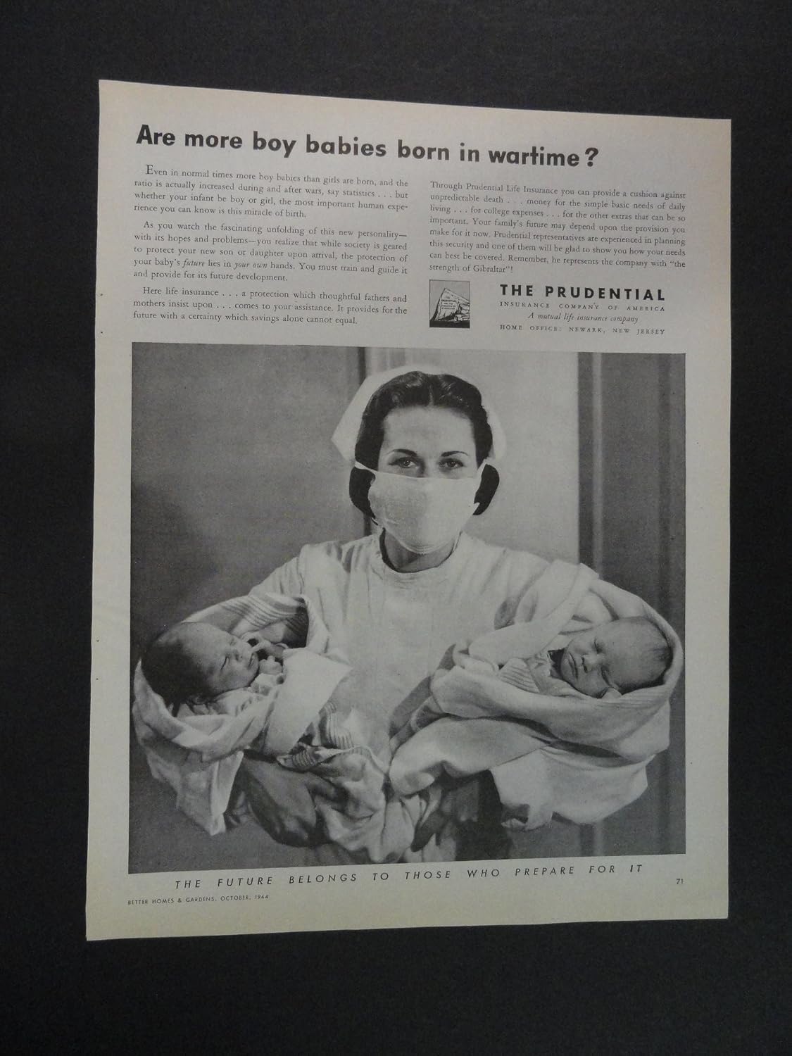 Amazon.com: The Prudential. print ad. 9 3/4" x 12 1/2" Full Page Color ...