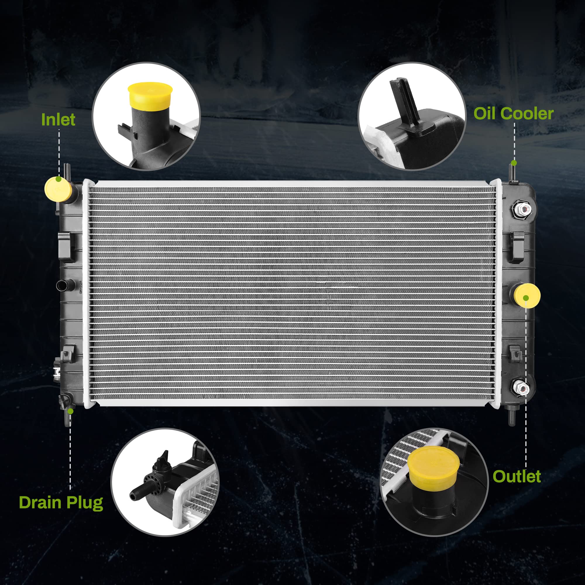 AUTOSAVER88 Radiator Compatible with 2004-2010 Chevrolet Malibu 2005 ...