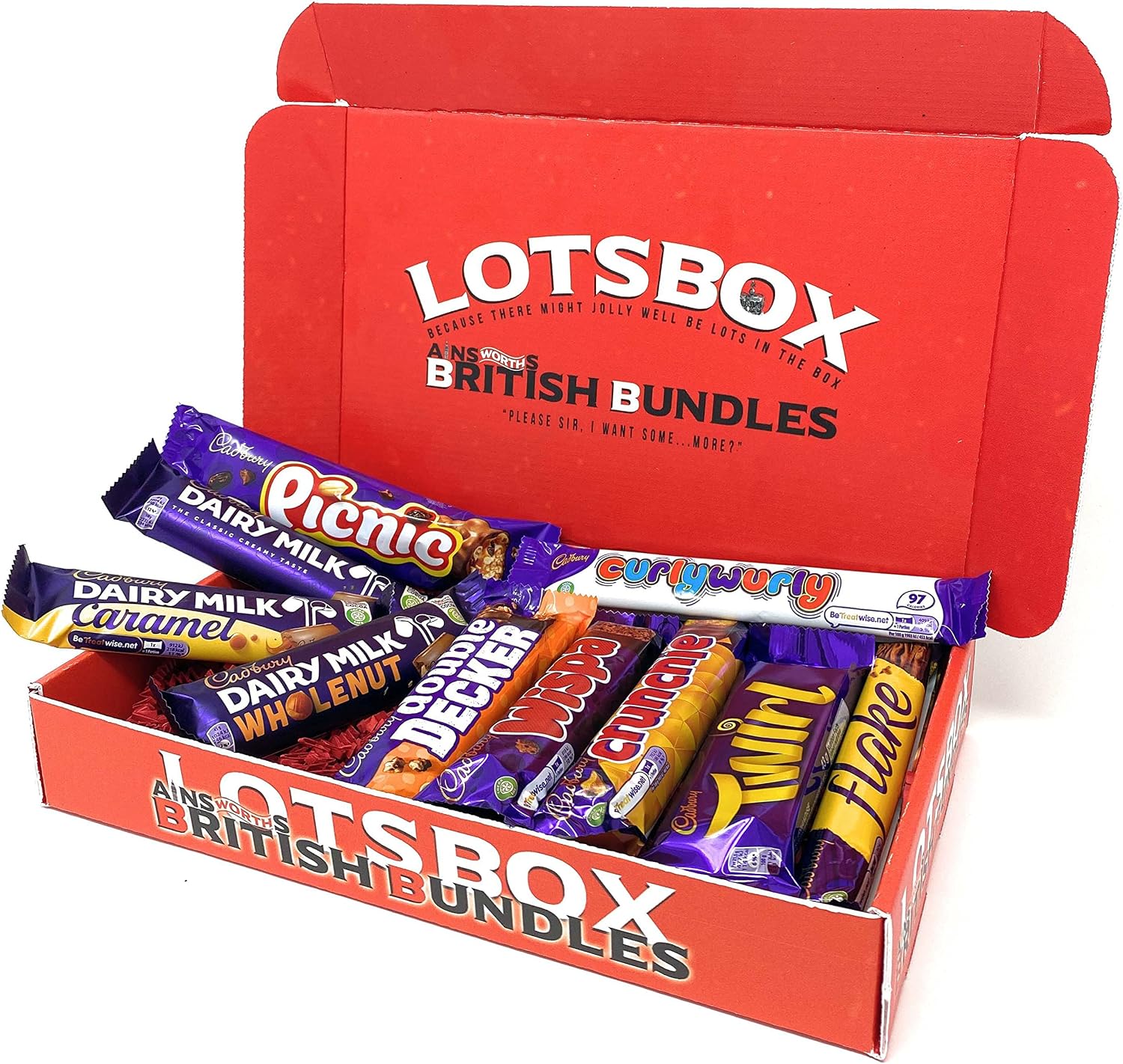 British Chocolate Bars Box - Gift Box with 10 UK Chocolate Bars ...