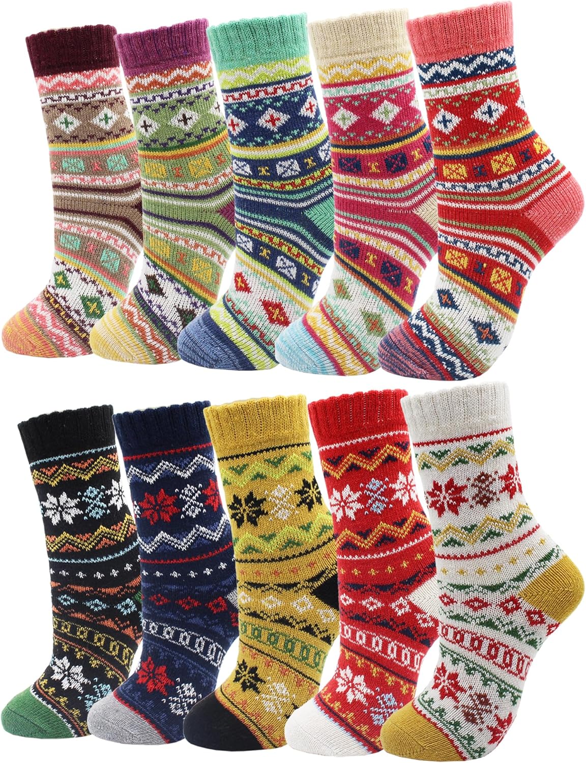 GLCMXMART wool socks for women, warm thermal thick winter socks for ...