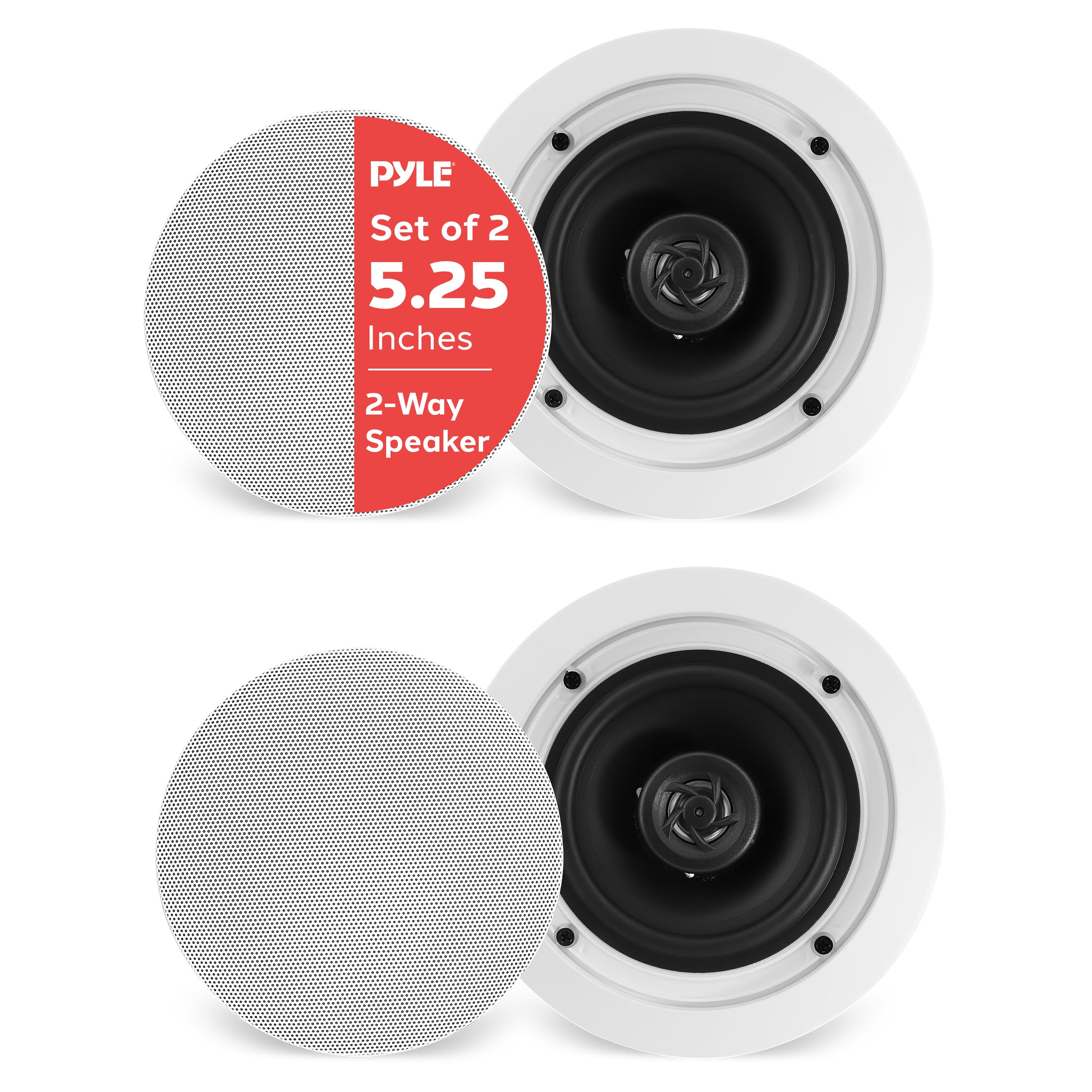 Wireless Speaker Flush Wall Pyle Pdic1661rd 6.5 Inch 200 Watt In