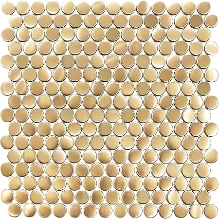 USA Copper Penny Round Coin Tile Sheets for Floor or Wall Art by: Stone ...