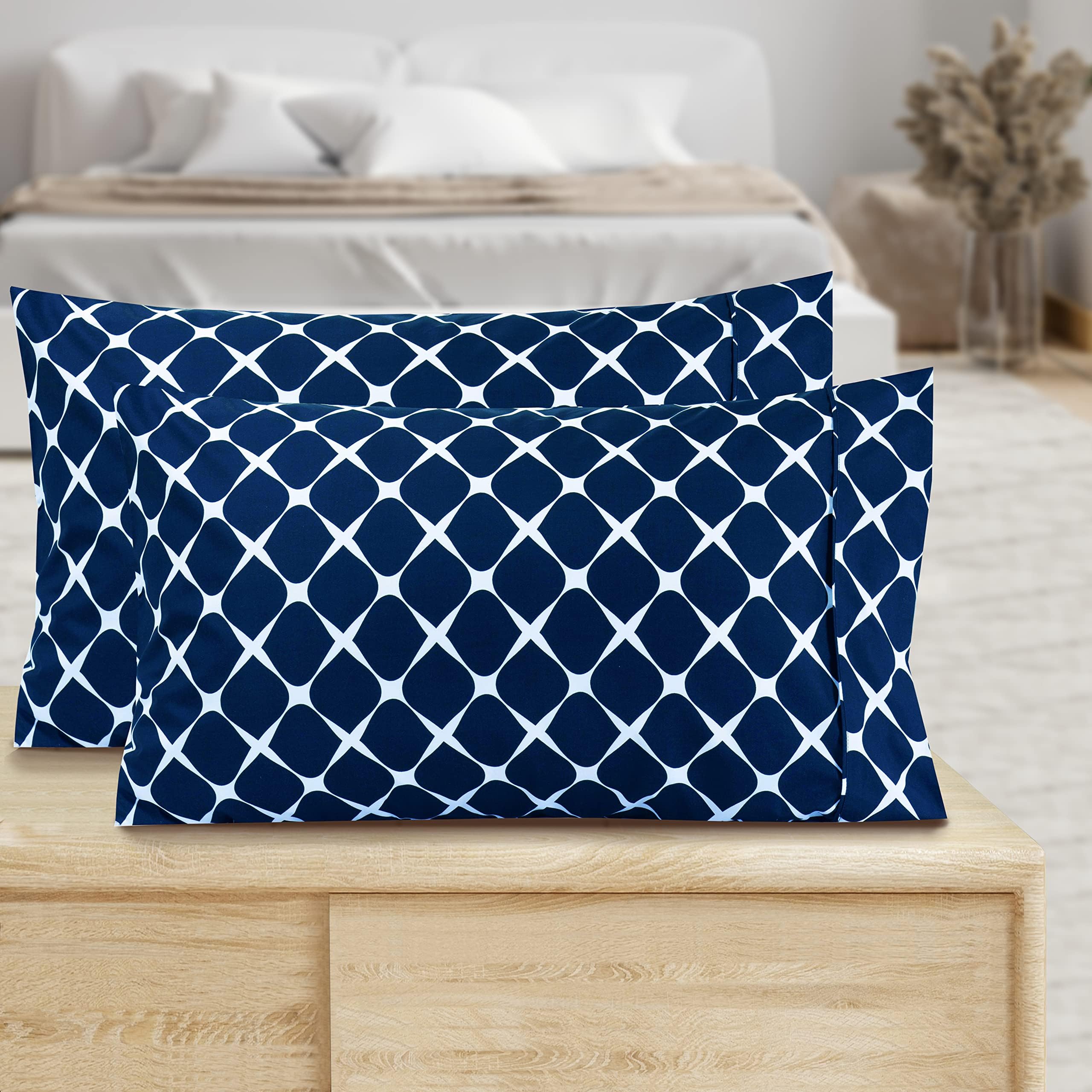Amazon.com: Elegant Comfort Pattern Printed Pillowcases 2-Piece Set ...