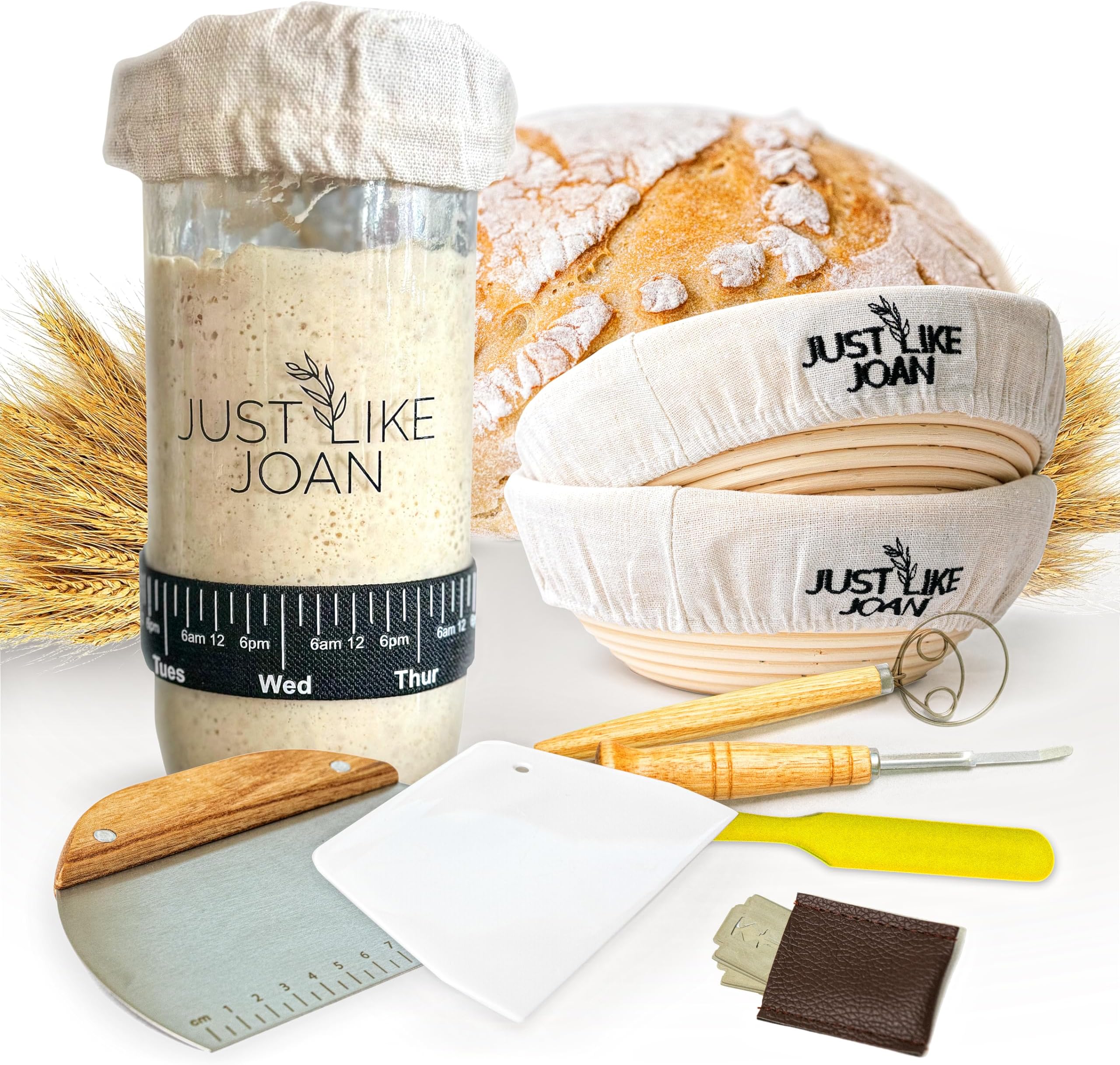 Amazon.com: Sourdough Bread Baking Supplies and Starter Kit - Ultimate ...