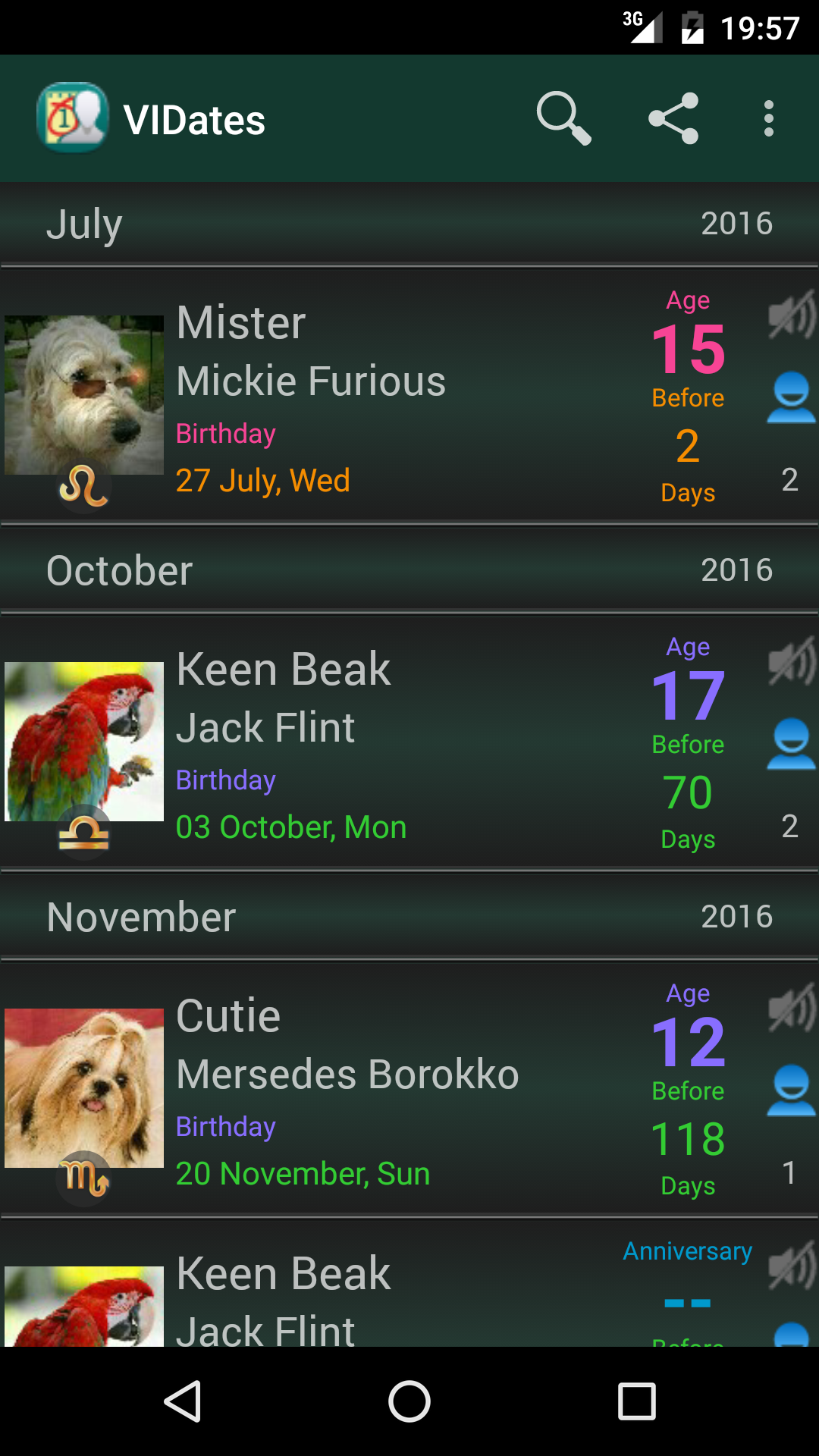 VIDates (Birthdays and important dates) - App on Amazon Appstore