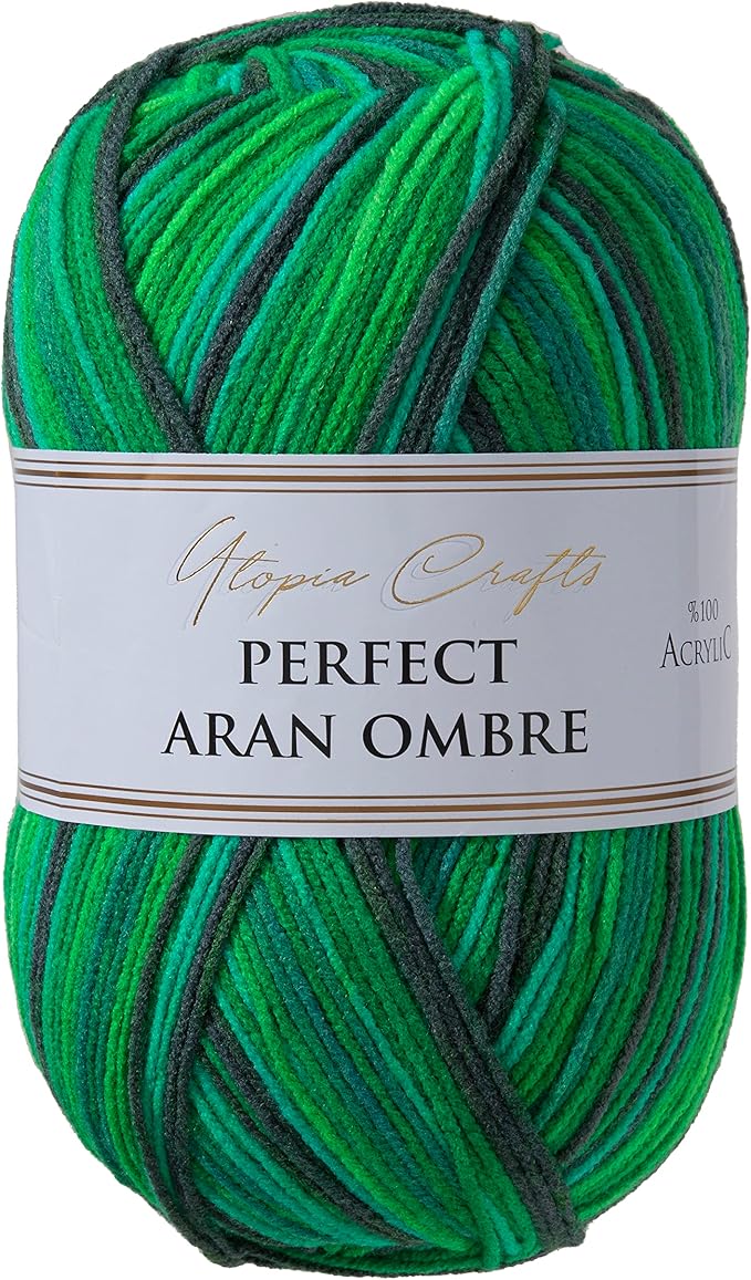 Utopia Crafts Aran Ombre Multicolour Knitting and Crochet Yarn, 300g ...