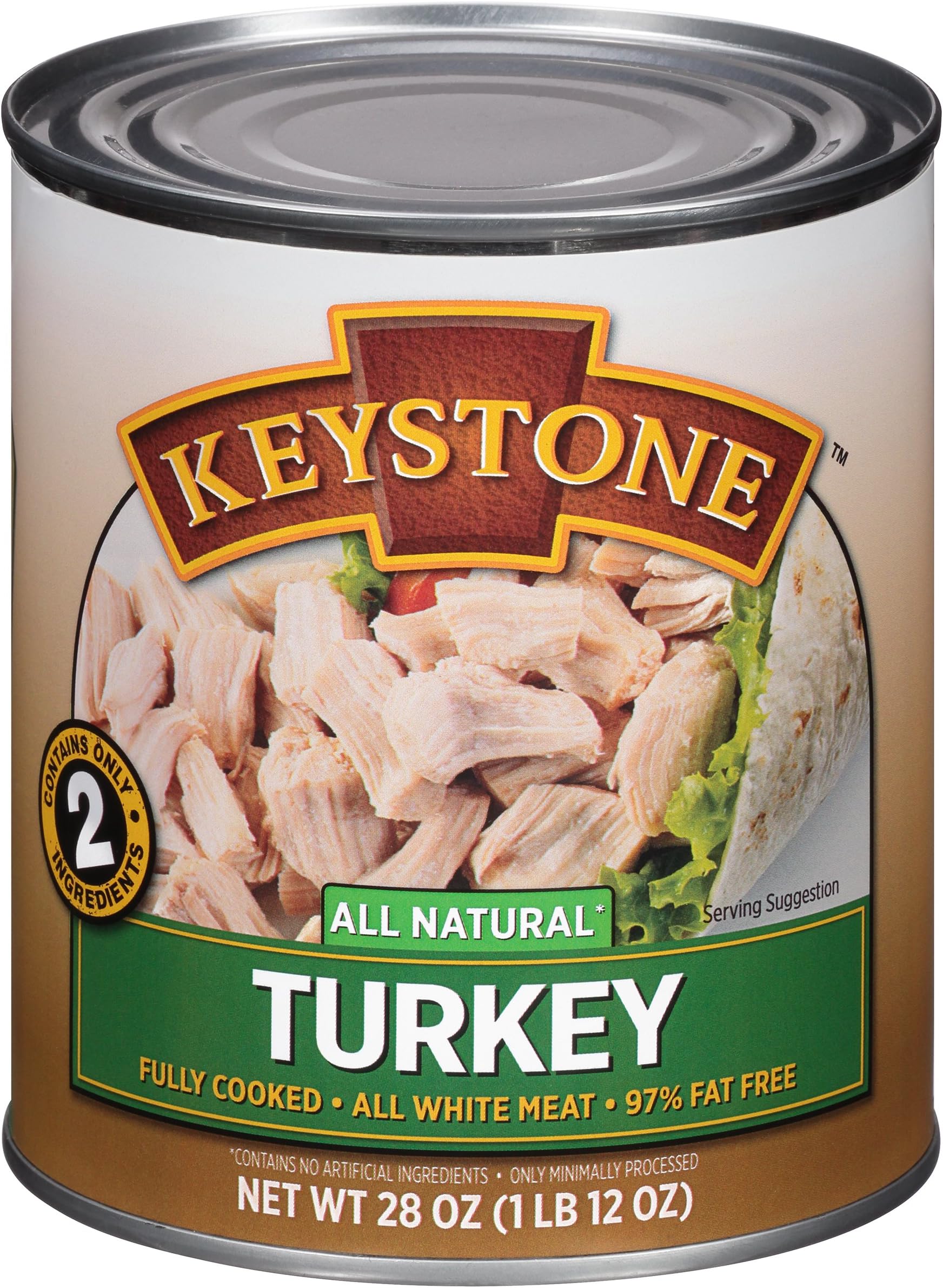 Amazon.com: Keystone Meats All Natural Canned Chicken, 14.5 Ounce ...