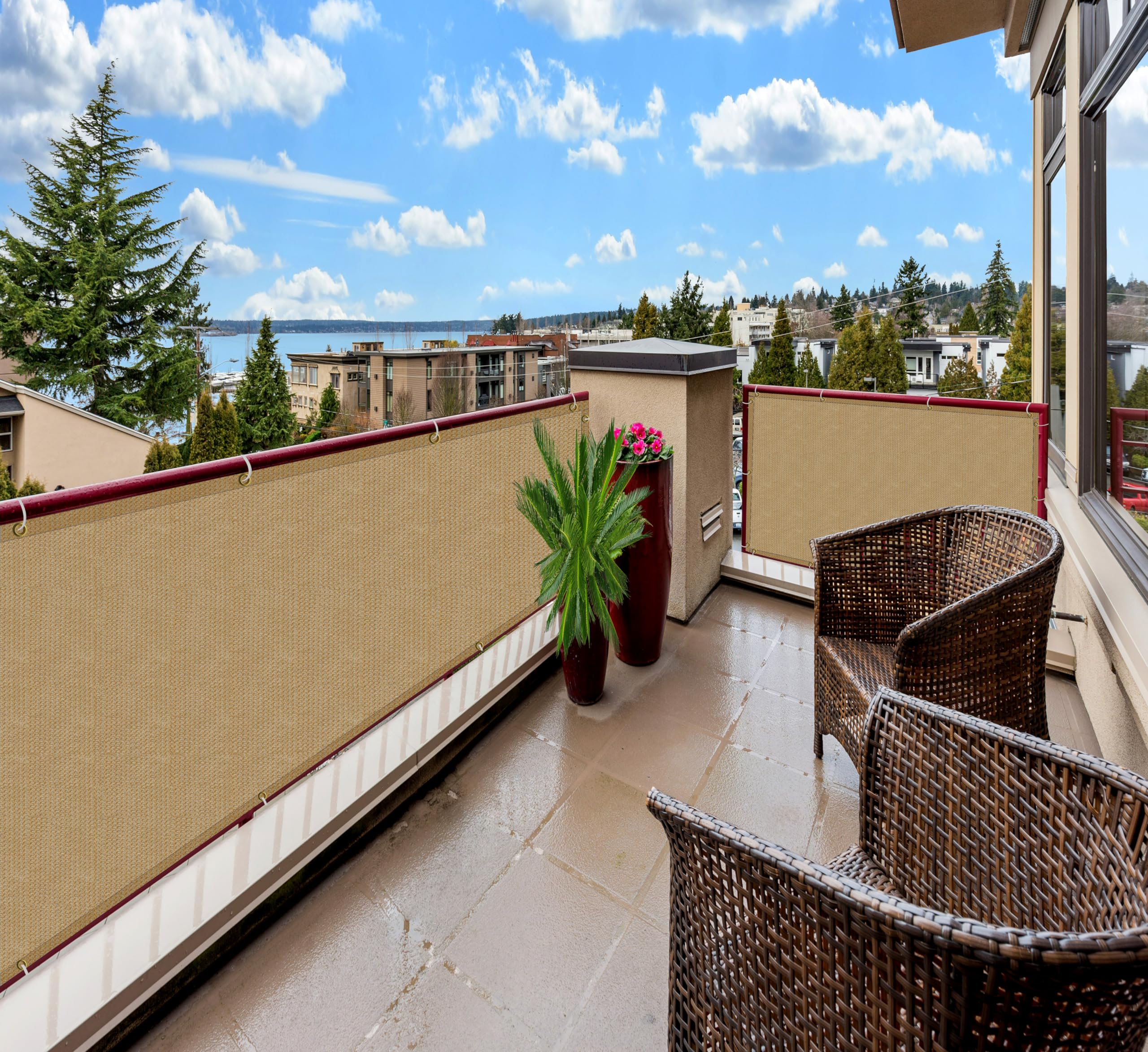 GREEN DECOR HDPE Fabric Self Fold Baby Kids Safety Net Protector for ...