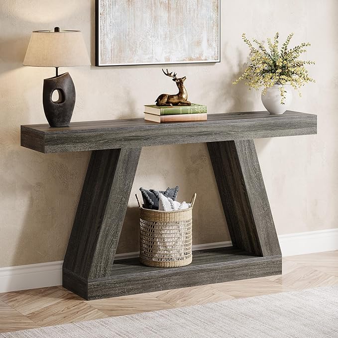 Amazon.com: Tribesigns Farmhouse Console Table, 55-Inch Rustic Sofa ...