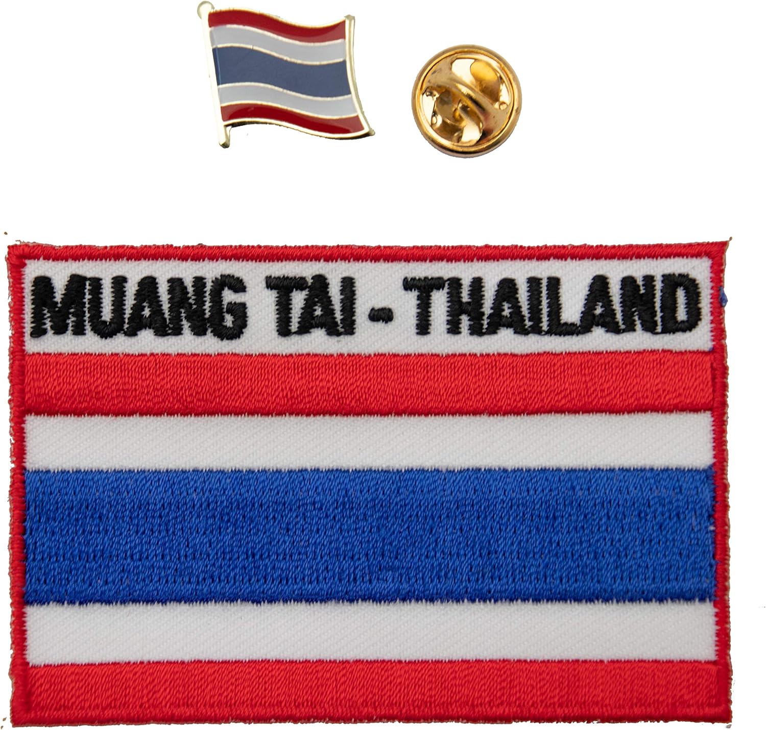 Amazon.com: A-ONE -Thailand National Flag Patch + Thailand Metal Pin on ...