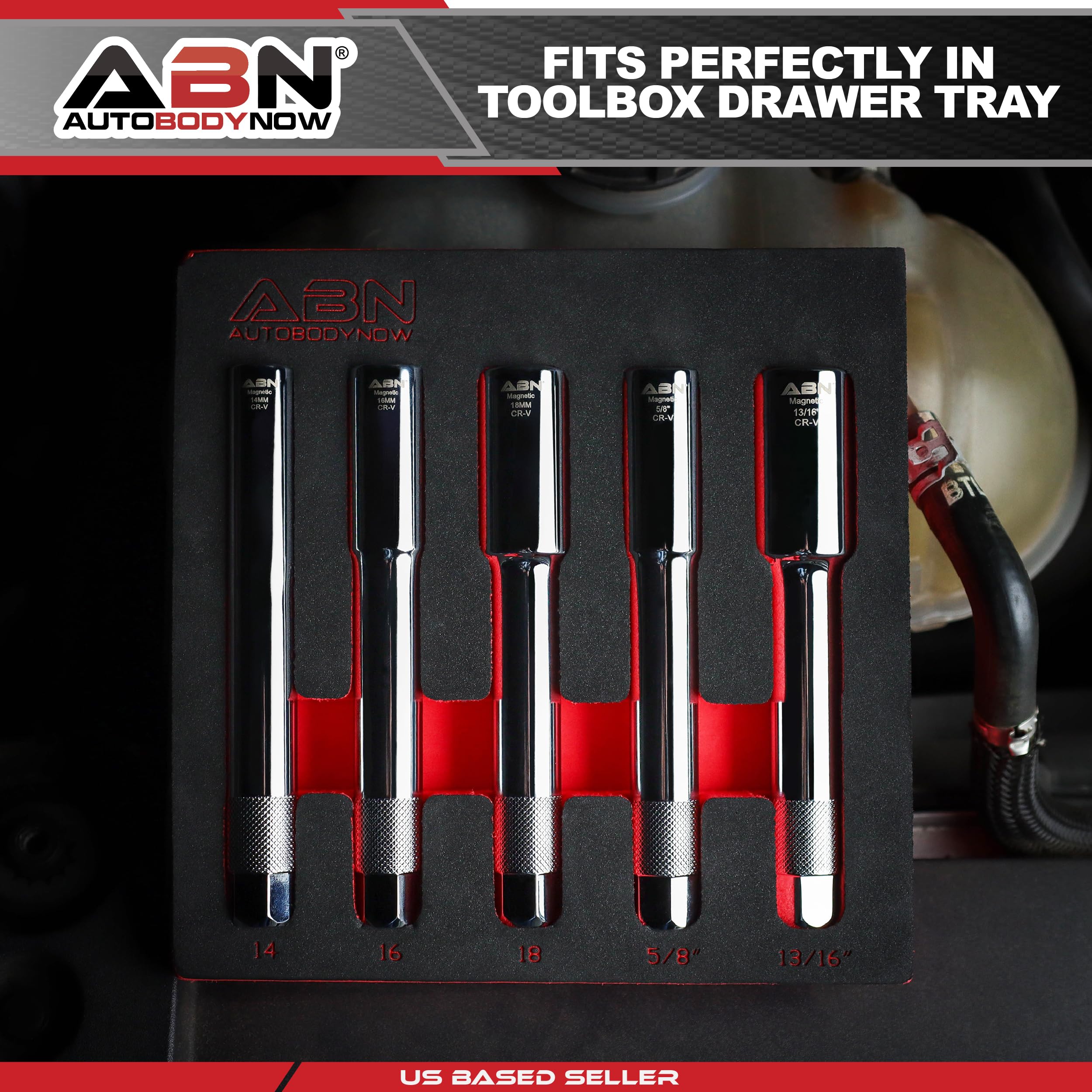 Snapklik.com : ABN Extra Deep Socket Set 5 Pieces - 3/8 Inch Drive ...