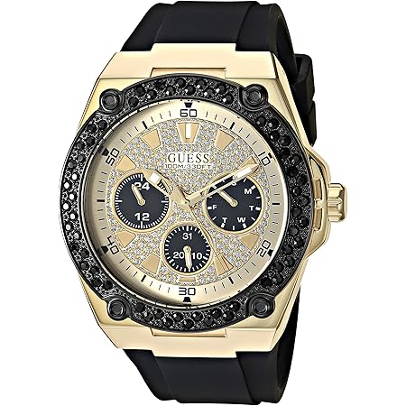 GUESS Men's Analog Quartz Watch with Stainless-Steel Strap U0799G2 ...
