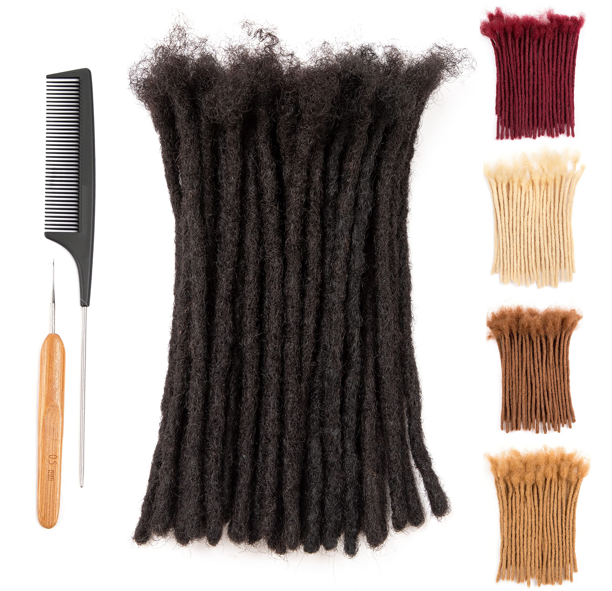 Buy DAIXI 0.6cm Thickness 8 Inch 60 Strands 100% Real Human Hair ...