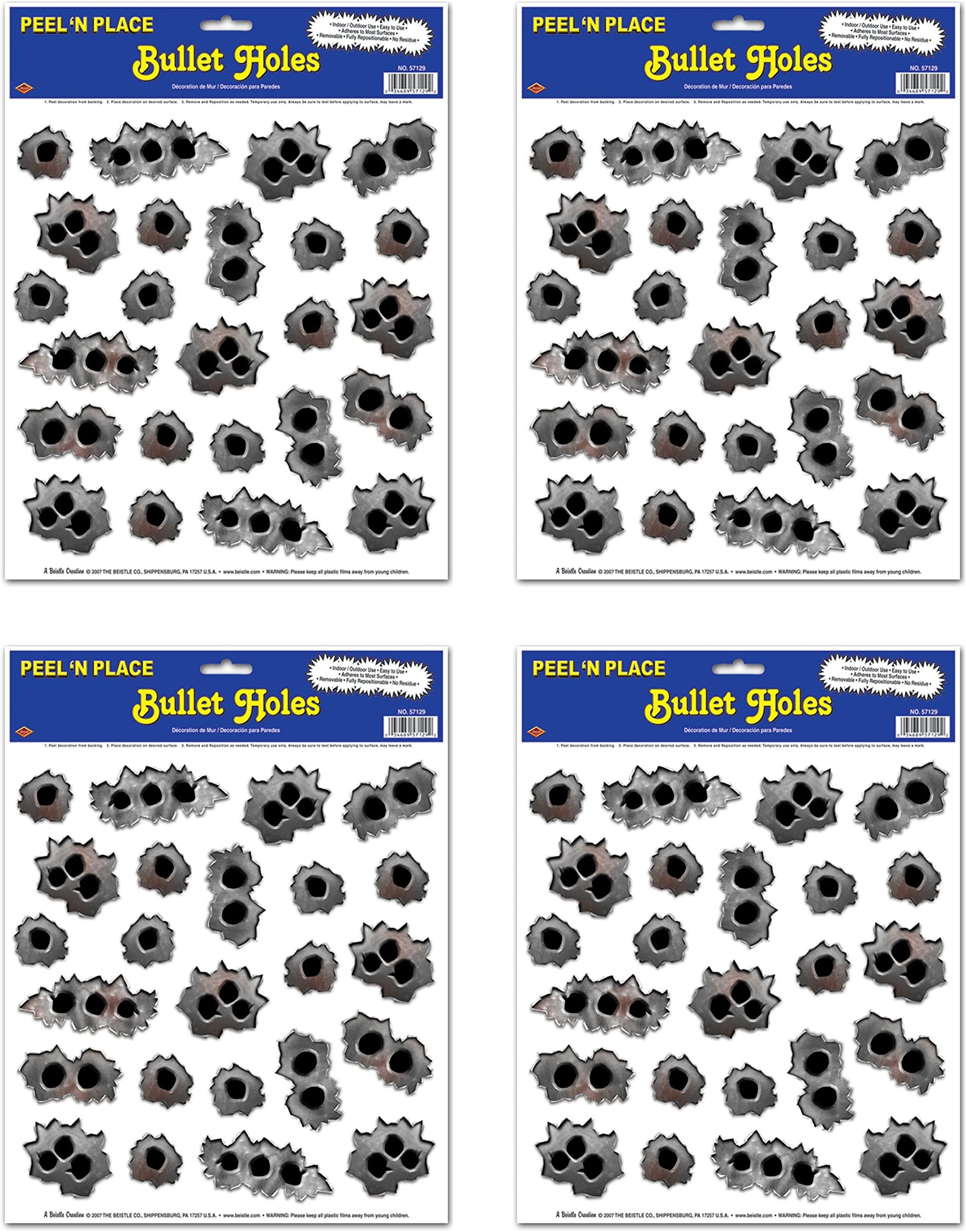 Amazon.com: Decals by Haley 24 Pack of Bullet Hole Stickers Ultra ...