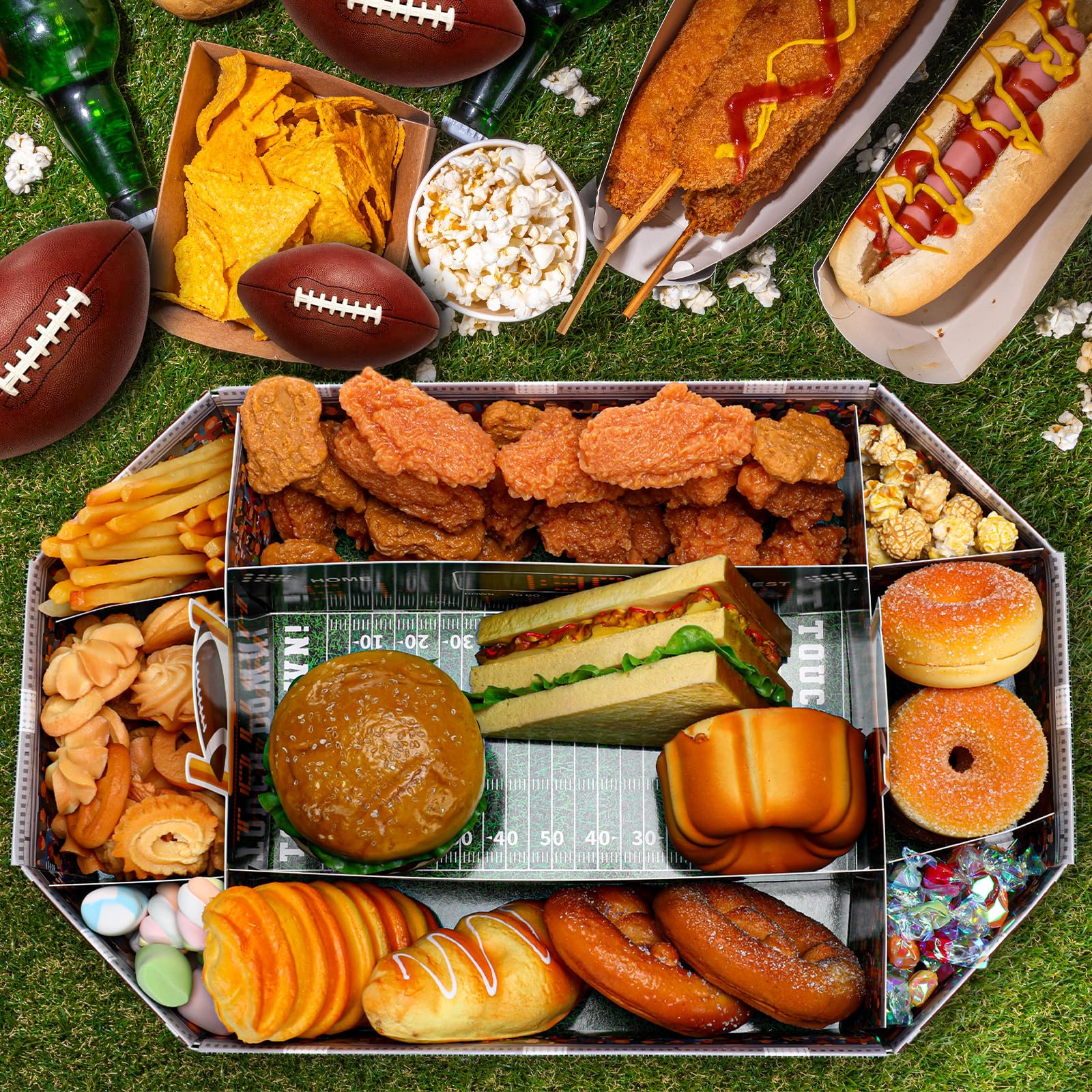 Snapklik.com : Large Tailgate Football Paper Food Tray Football ...