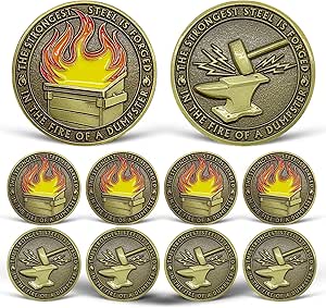 Amazon.com : 10 Pcs Dumpster Fire Challenge Coin Bulk, Mini Dumpster ...