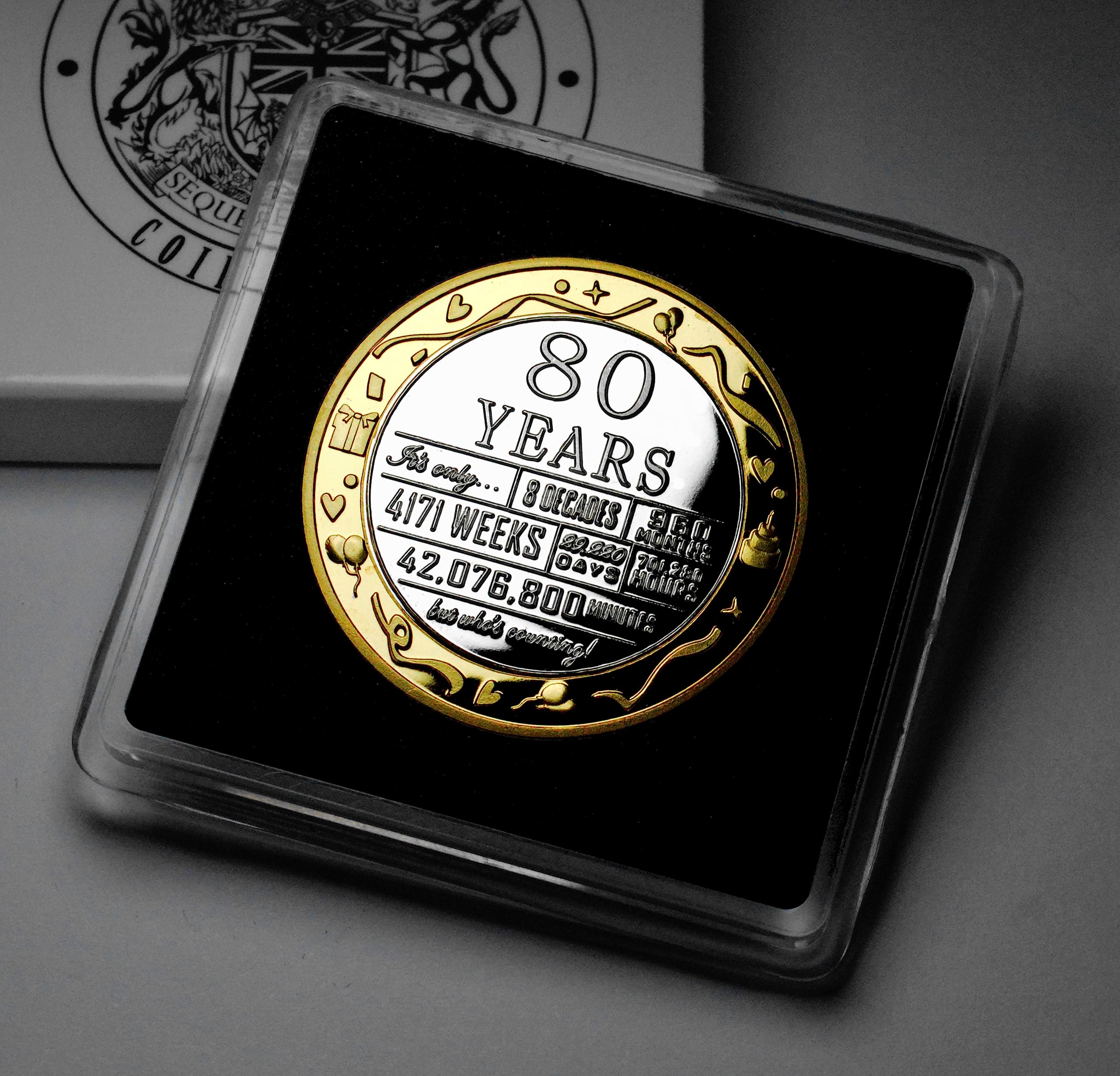 The Commemorative Coin 80th Birthday Dual Metal 24ct Gold & .999 Silver ...