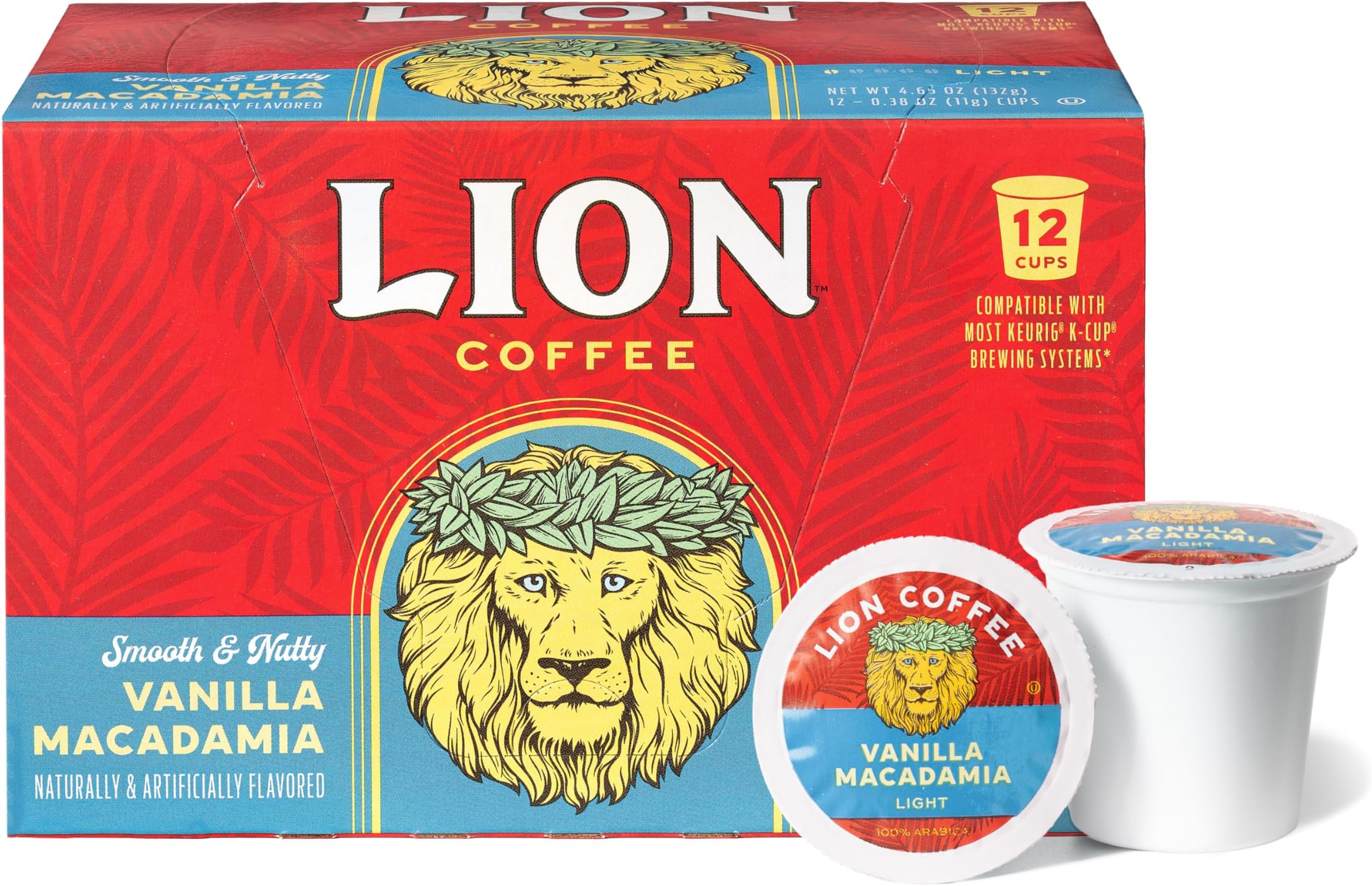 Amazon.com: Lion Coffee Vanilla Macadamia Flavored Medium Roast Coffee ...