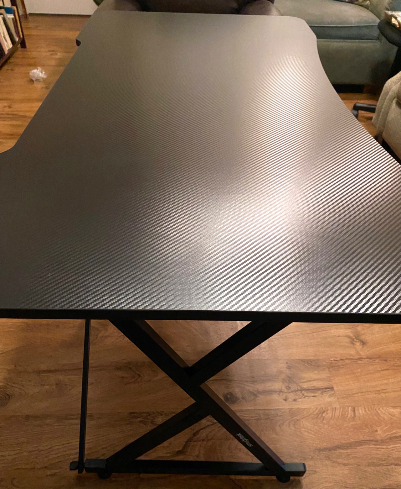 $14/mo - Finance Gaming Desk, 47in Computer Desk T Shaped Gaming Table ...