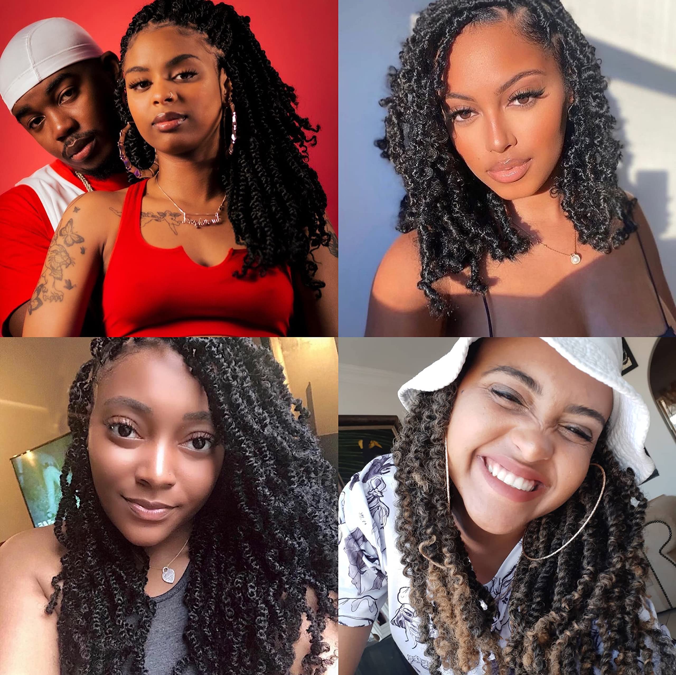 Spring Twist Hair 6 Packs 10 Inch Bomb Spring Twist Crochet Braiding ...