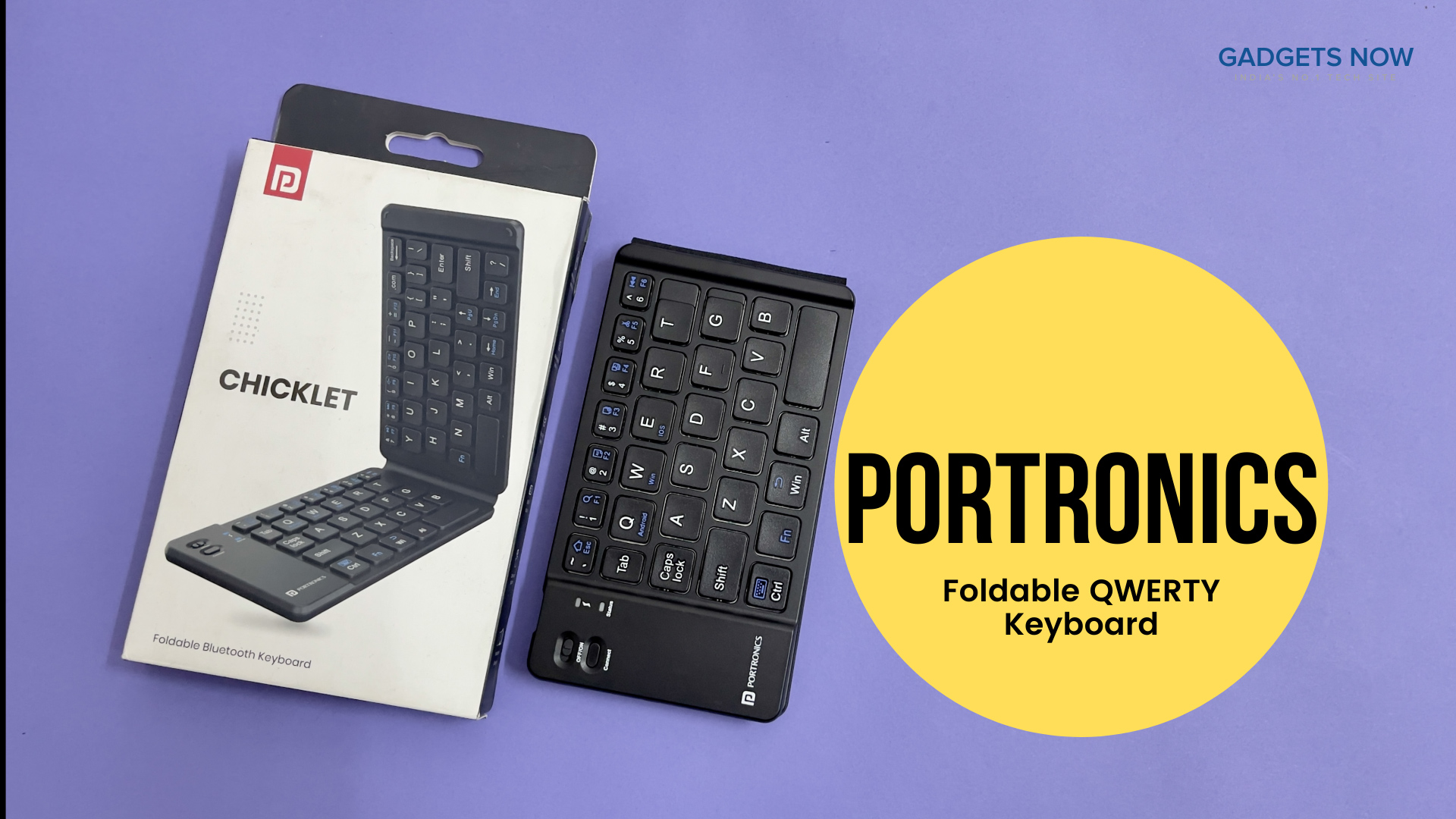 Portronics Chicklet POR-973 Foldable QWERTY Keyboard