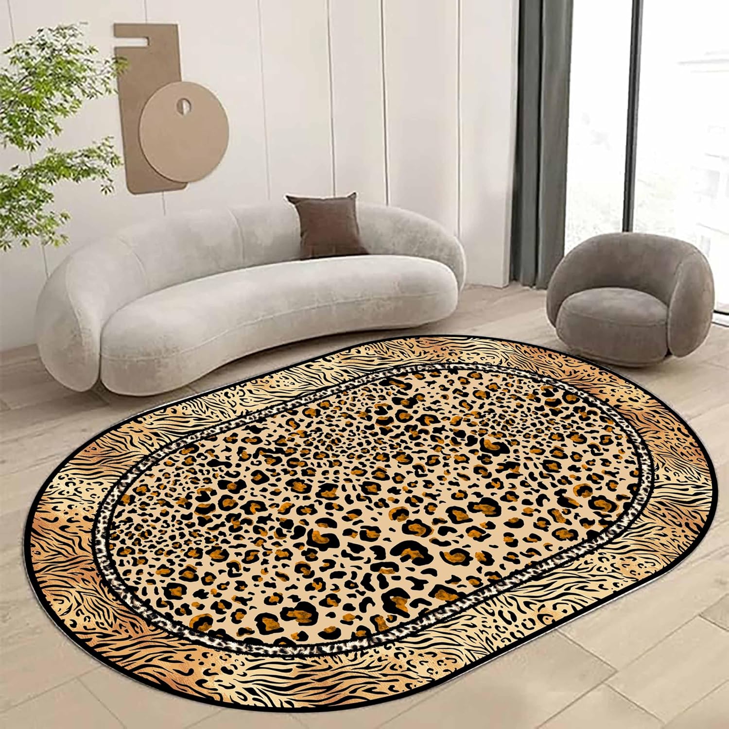 Amazon.com: LHOMKCV Leopard Print Area Rug, 5x8ft, Wild Cheetah ...