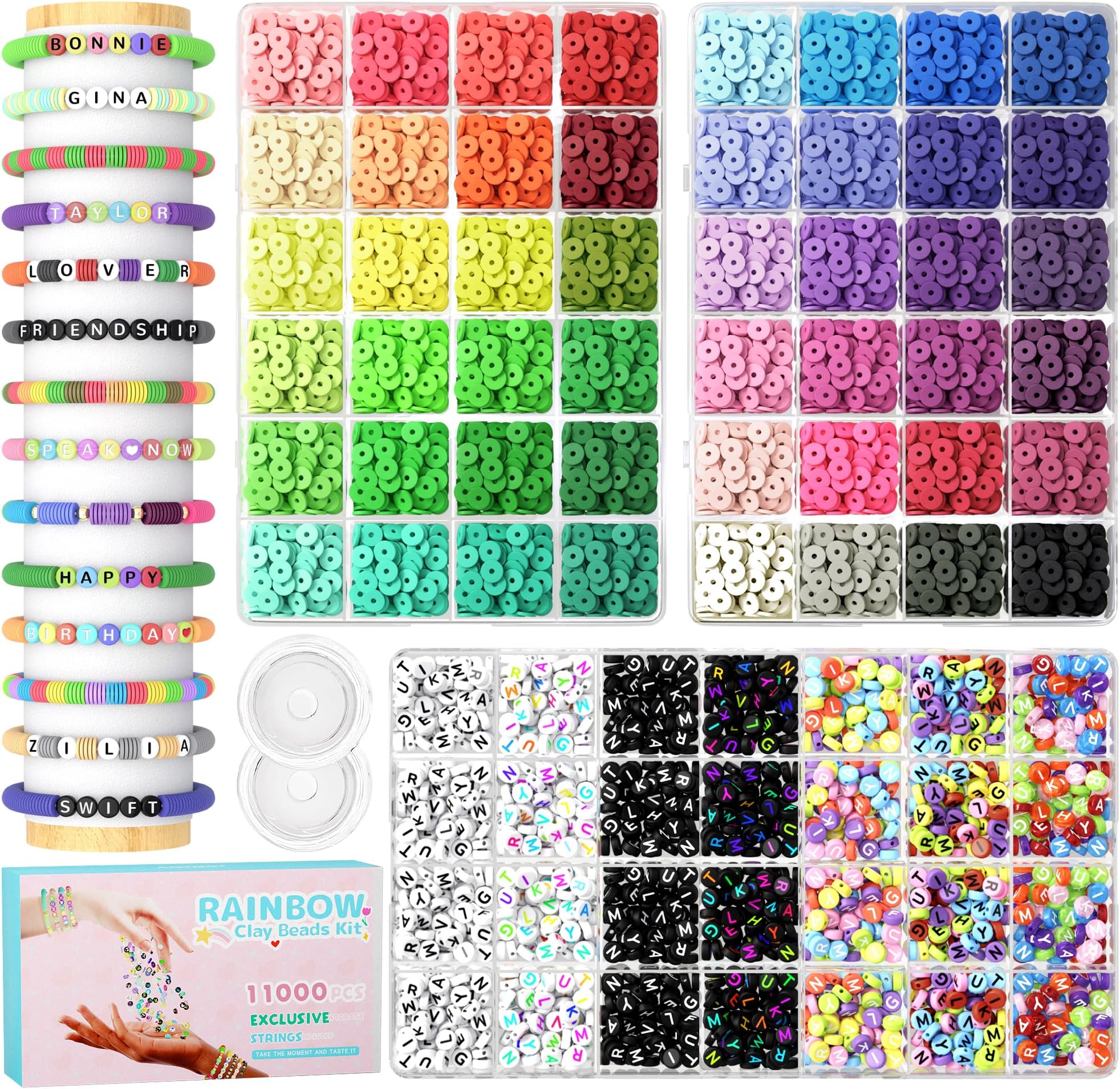 ARTDOT Lot de 5 342 perles en argile polymère pour la fabrication de ...