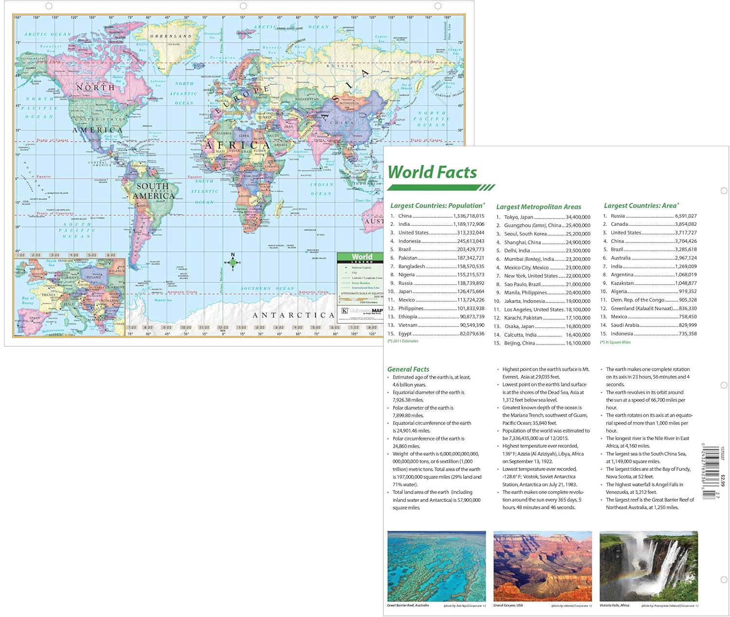 World Notebook Map with Facts: Kappa Map Group: 9780762569236: Amazon ...