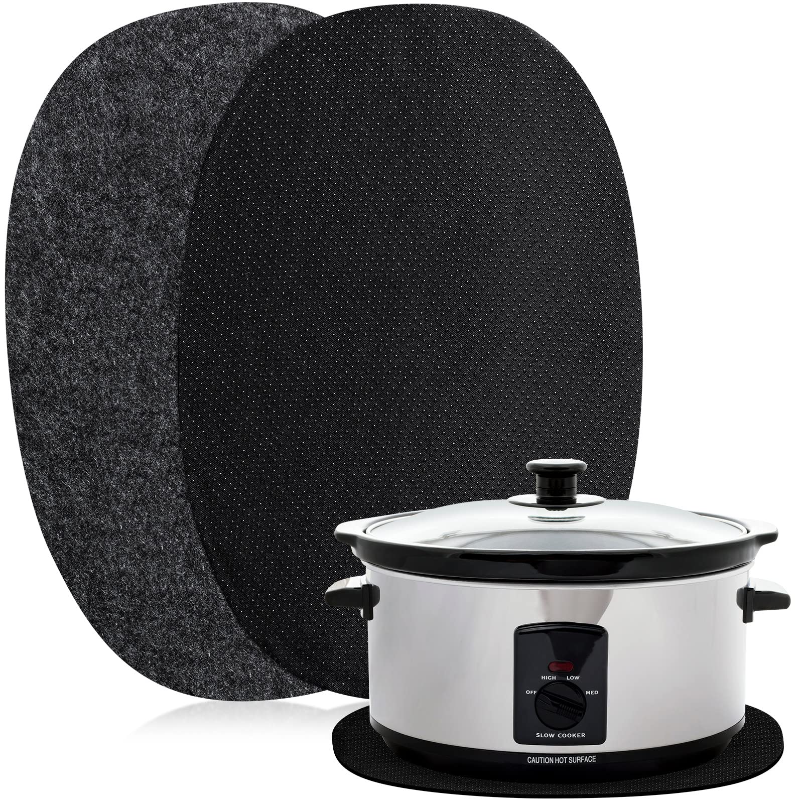 Amazon.com: Tanlade 2 Pcs Oval Slow Cooker Heat Resistant Mat for 6-8 ...