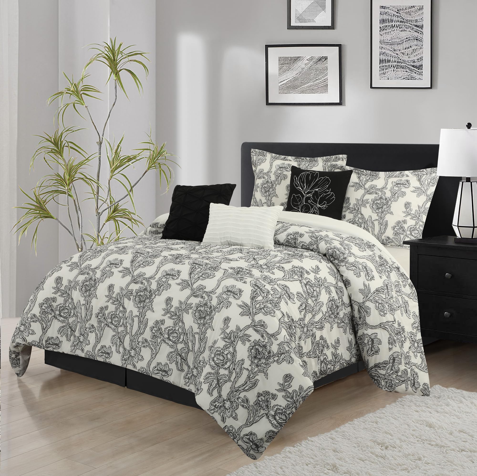 Black And White Damask Comforter Set King Black And White Damask