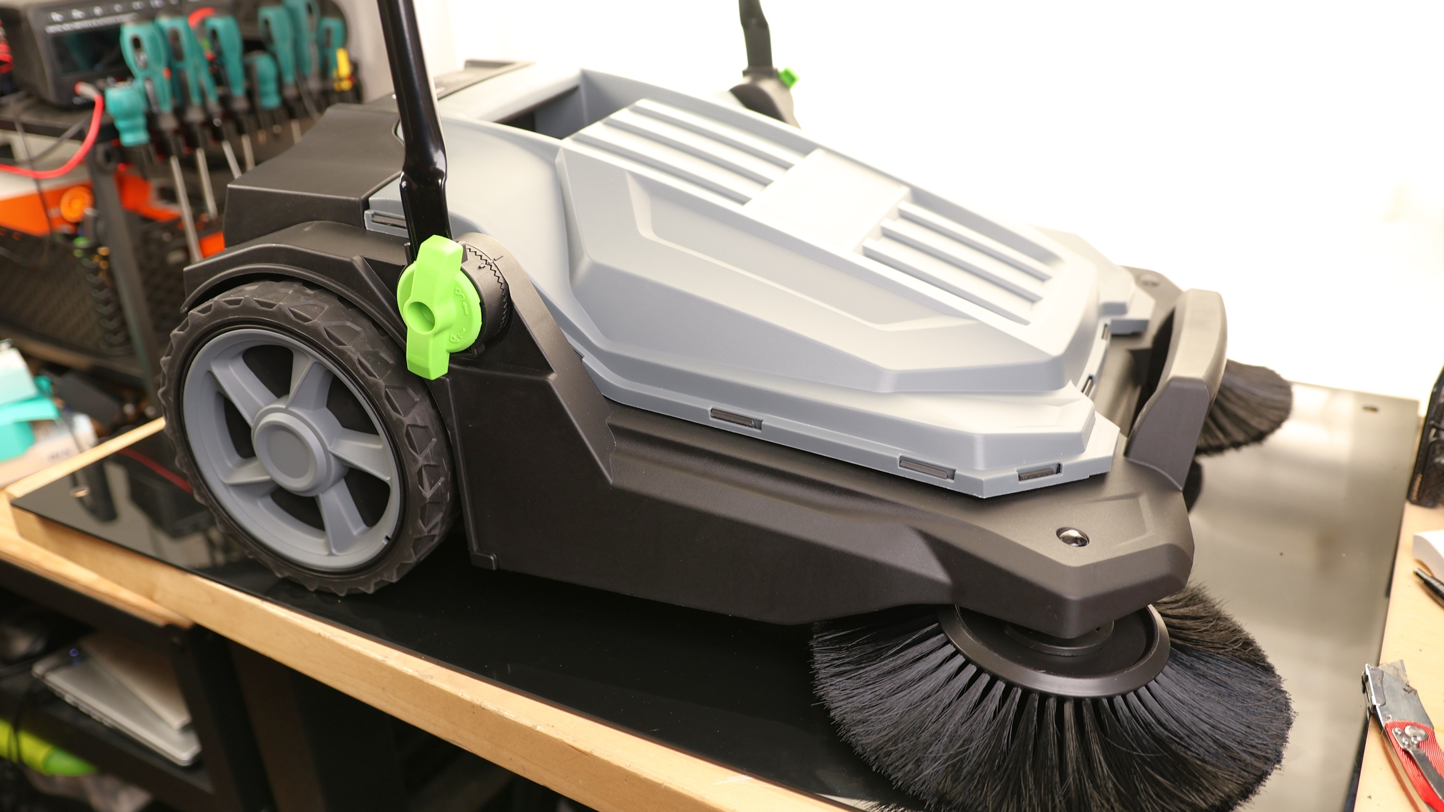 Watch Taking A Look At VEVOR Walk-Behind Hand Push Floor Sweeper on ...