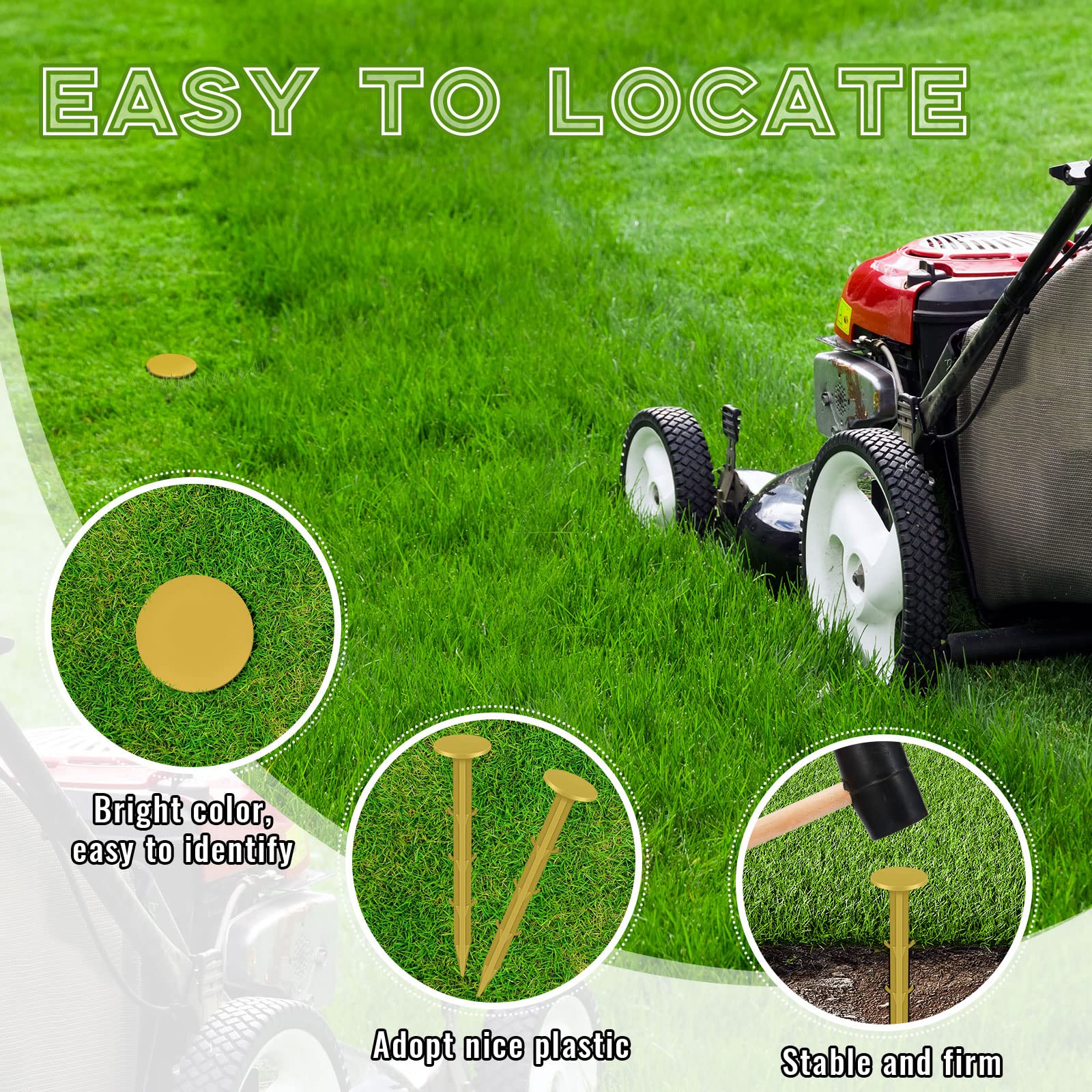 Snapklik.com : 8 Pcs Garden Stakes Survey Markers Low Profile Survey ...