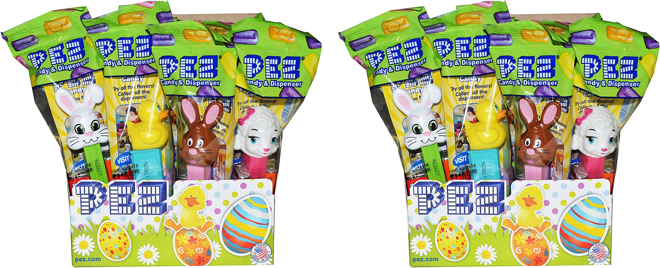 Amazon.com : Pez Candy Dispensers Spring 12 Pack : Hard Candy ...