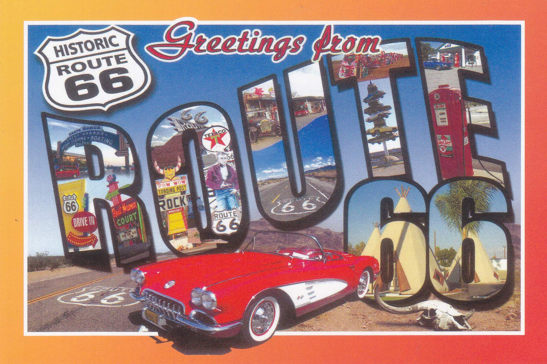 Amazon.com : ROUTE-66 HISTORIC ROUTE 66, GREETINGS FROM ROUTE 66, MAIN ...