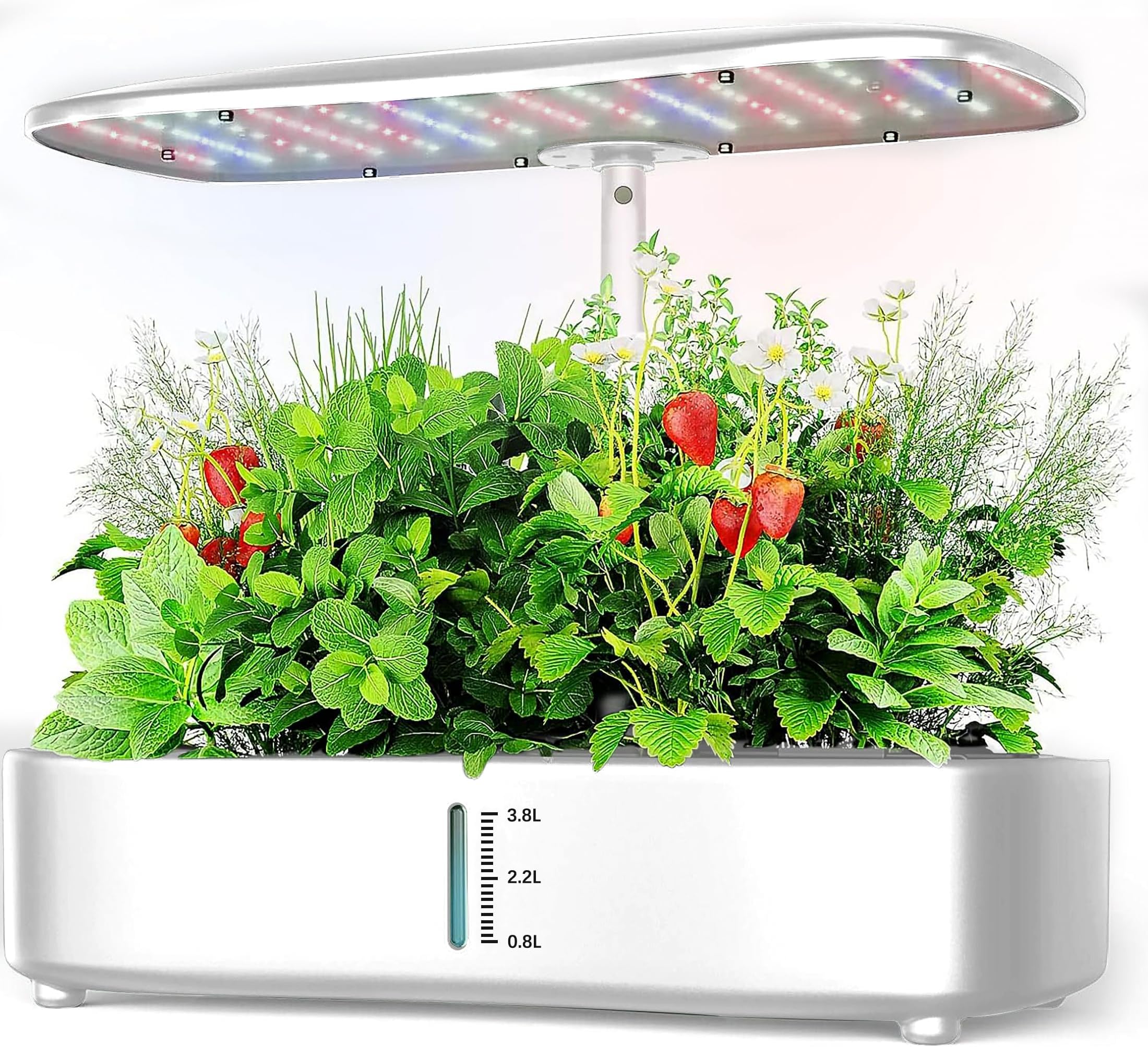 Amazon.co.jp: JustSmart 水耕栽培キット 室内 水耕栽培 おしゃれ 家庭菜園 キット LEDライト付き 自動水循環システム搭載 高さ調節可能 IGS-20SE ブラック ...