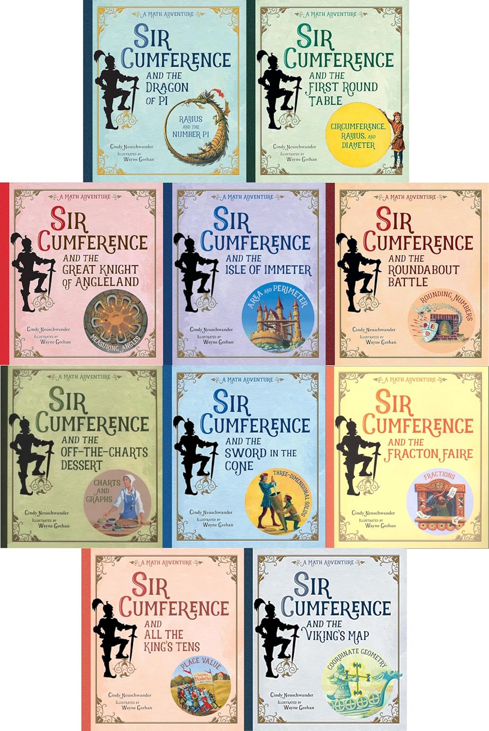 Sir Cumference Book Series Complete Set Pack ( Books 1- 10 ) : Cindy ...