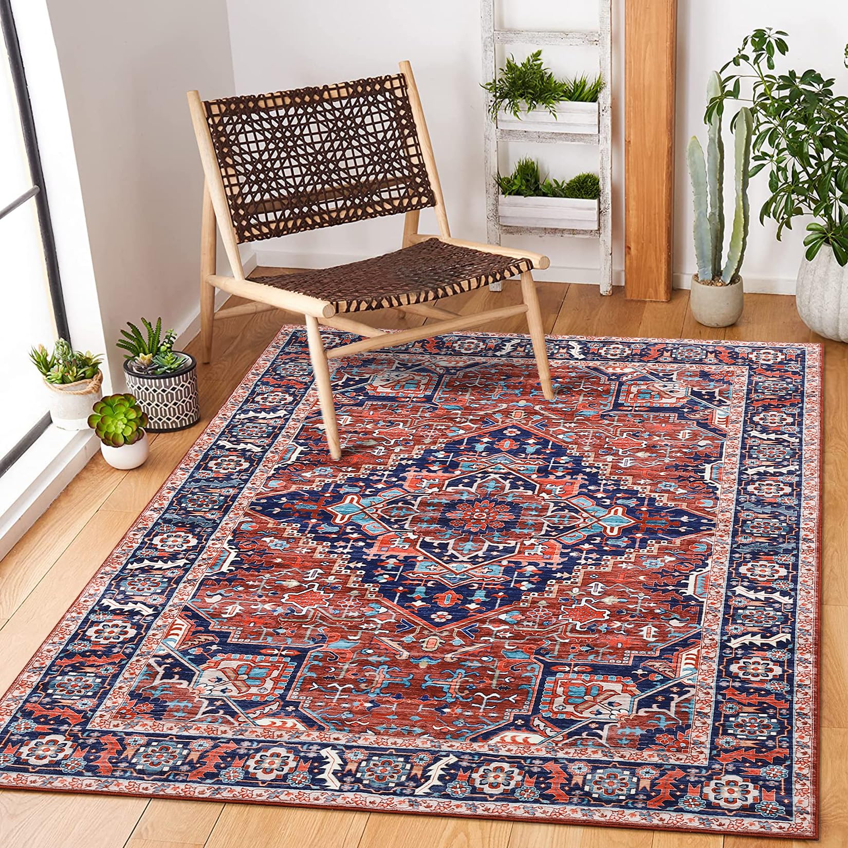 Amazon.com: KUNRAM 8x10 Area Rug Machine Washable Rugs, Soft Bedroom ...