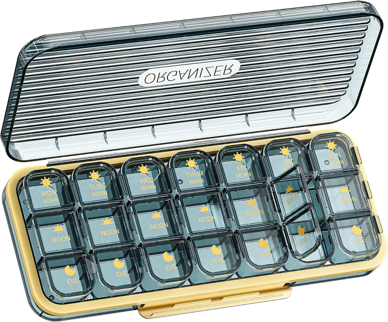 Amazon.com: Pill Organizer,7-Day Pill Box 3 Times a Day,21 Compartments ...