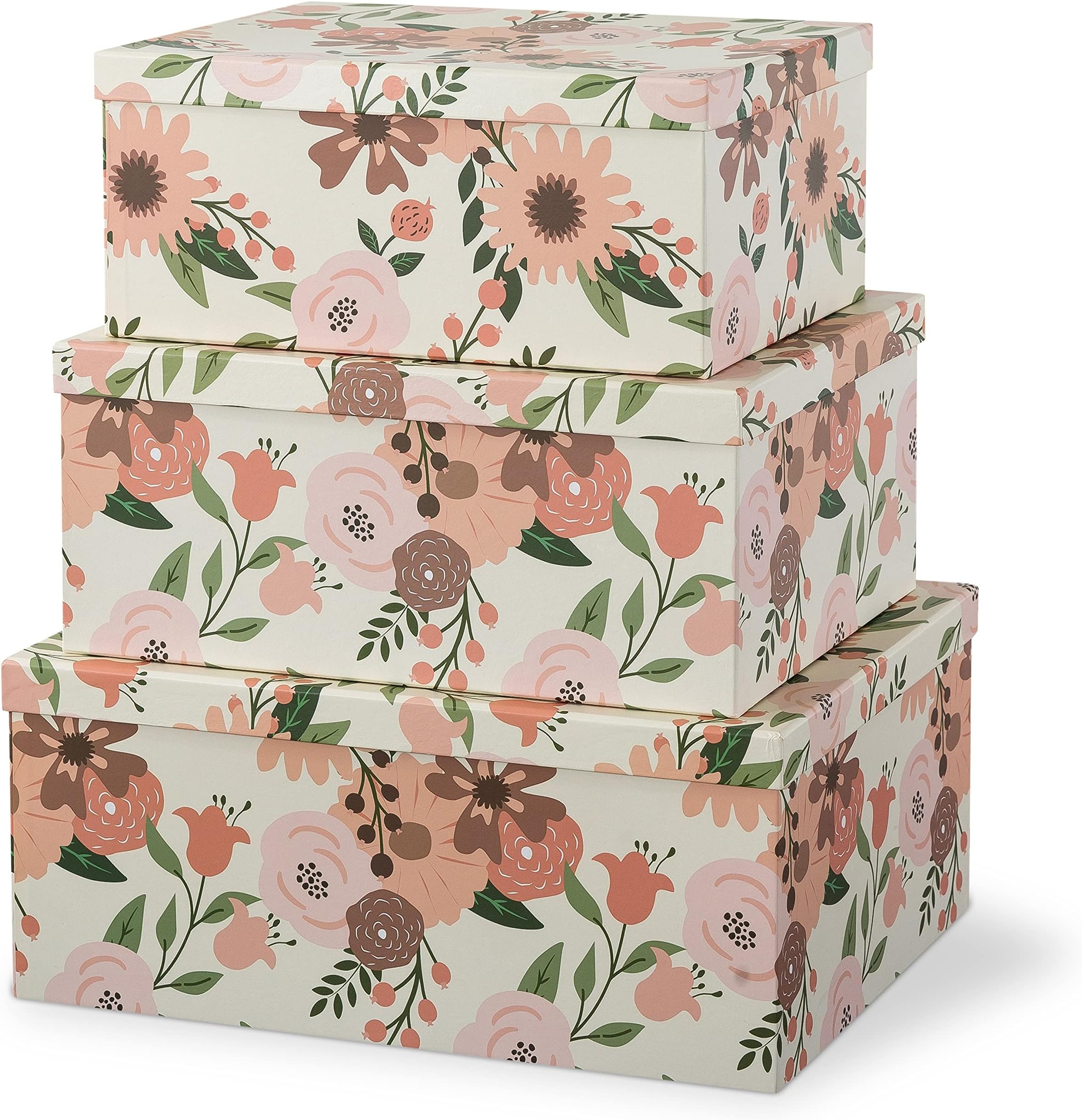 Amazon.com: Elegant Decorative Themed Extra Large Nesting Gift Boxes -5 ...