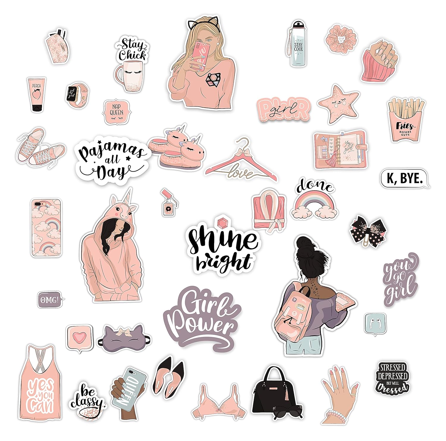 PB Lady Boss Girly Stickers for Decorate and Organize Journal Planner ...