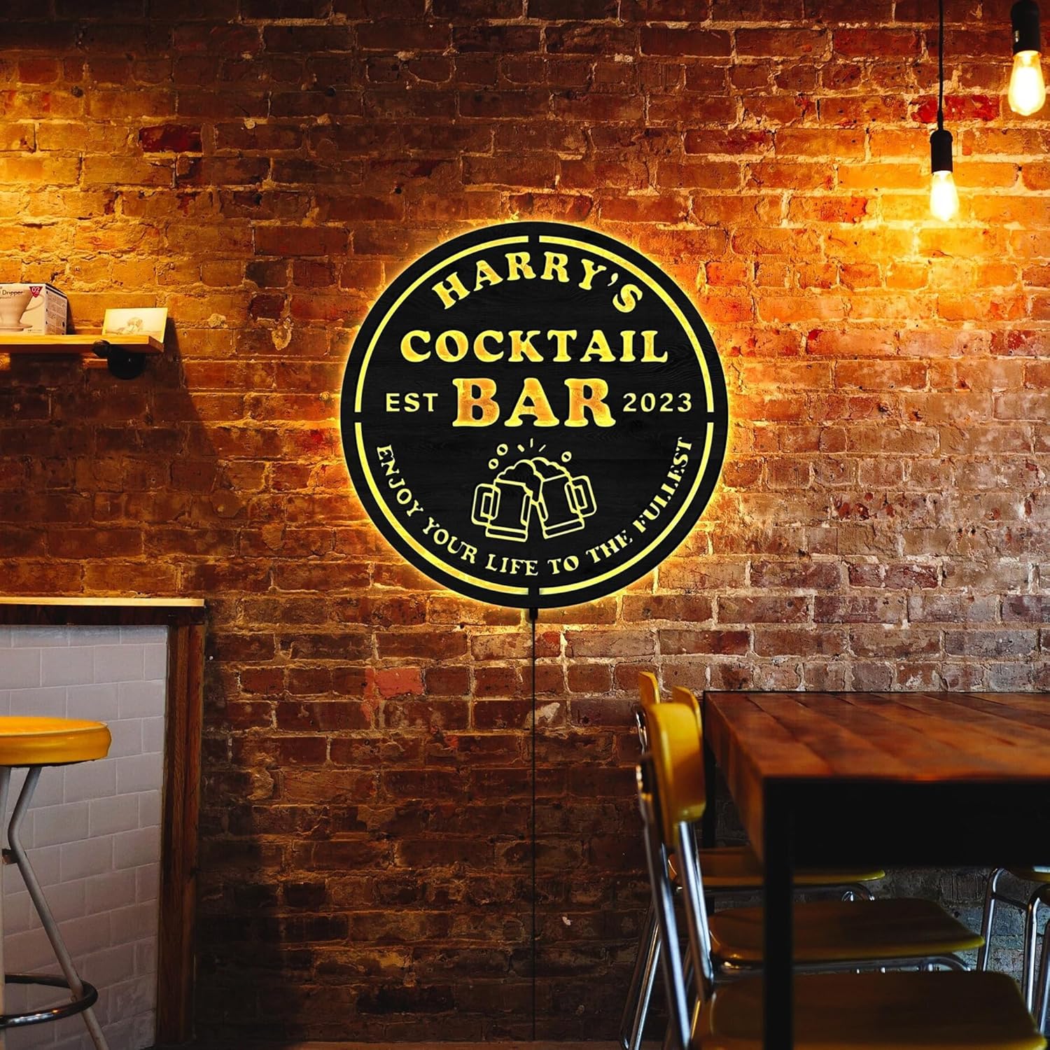 Amazon.com : Personalized Bar LED Sign, Custom Bar Sign, Light up Bar ...