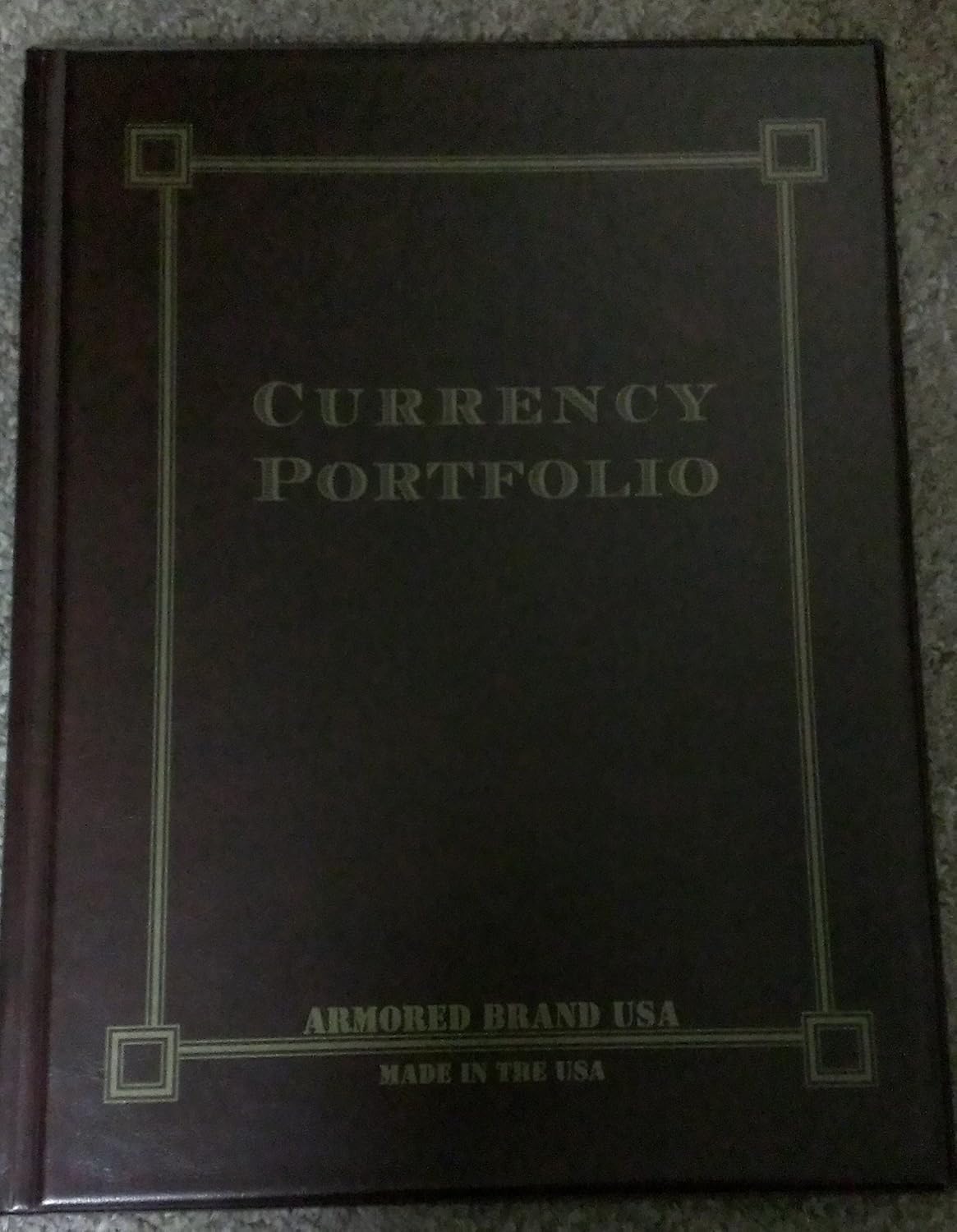 Amazon.com: Armored Brand USA Burgundy Currency Portfolio for Large or ...