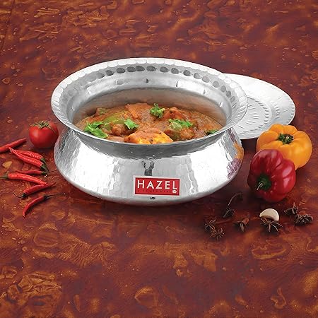 Buy HAZEL Aluminium Hammered Finish Handi with Lid Biryani Rice Cooking ...