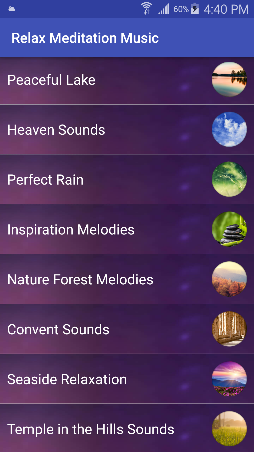 Relax Mediation Music Sounds - App on Amazon Appstore