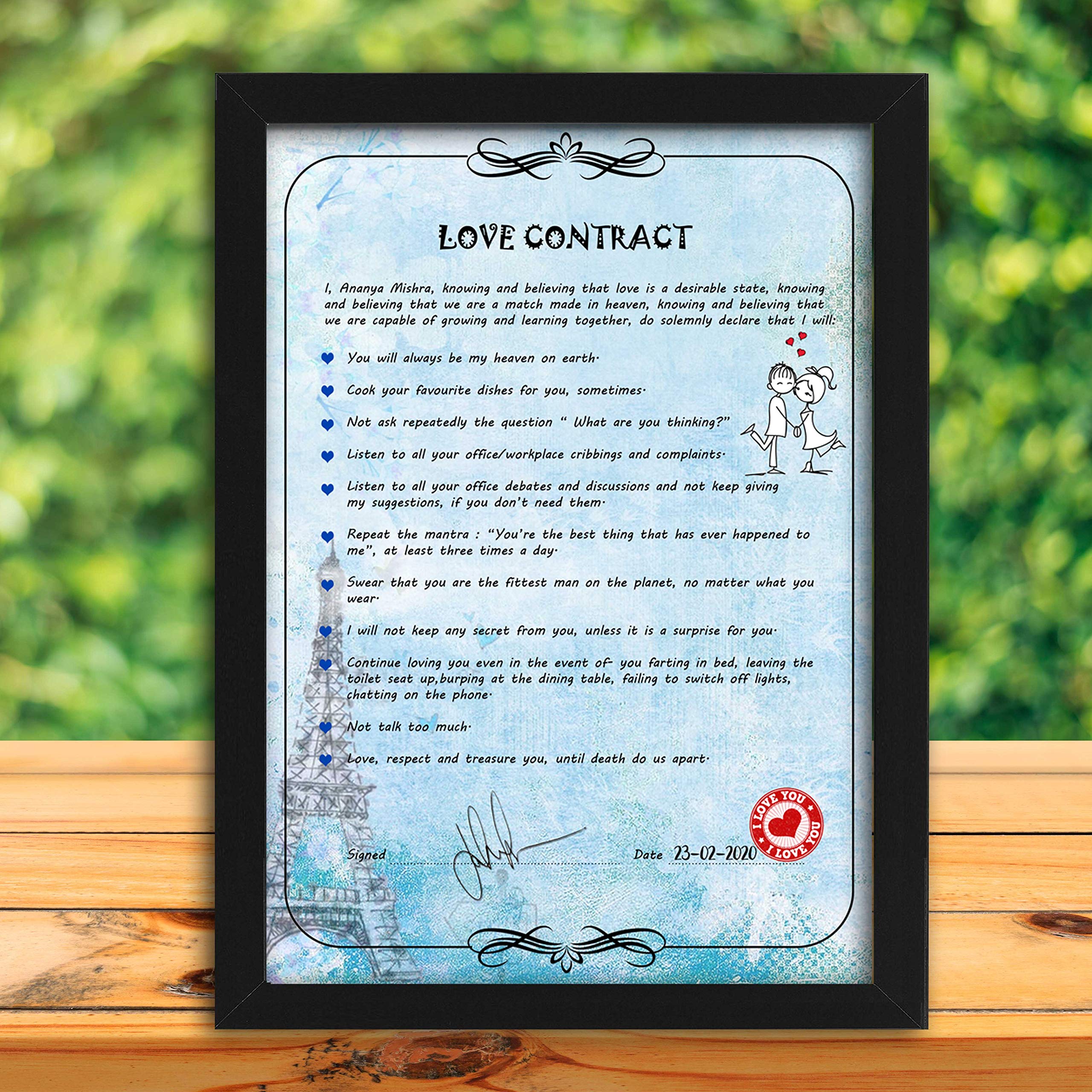 Relationship Contract Example
