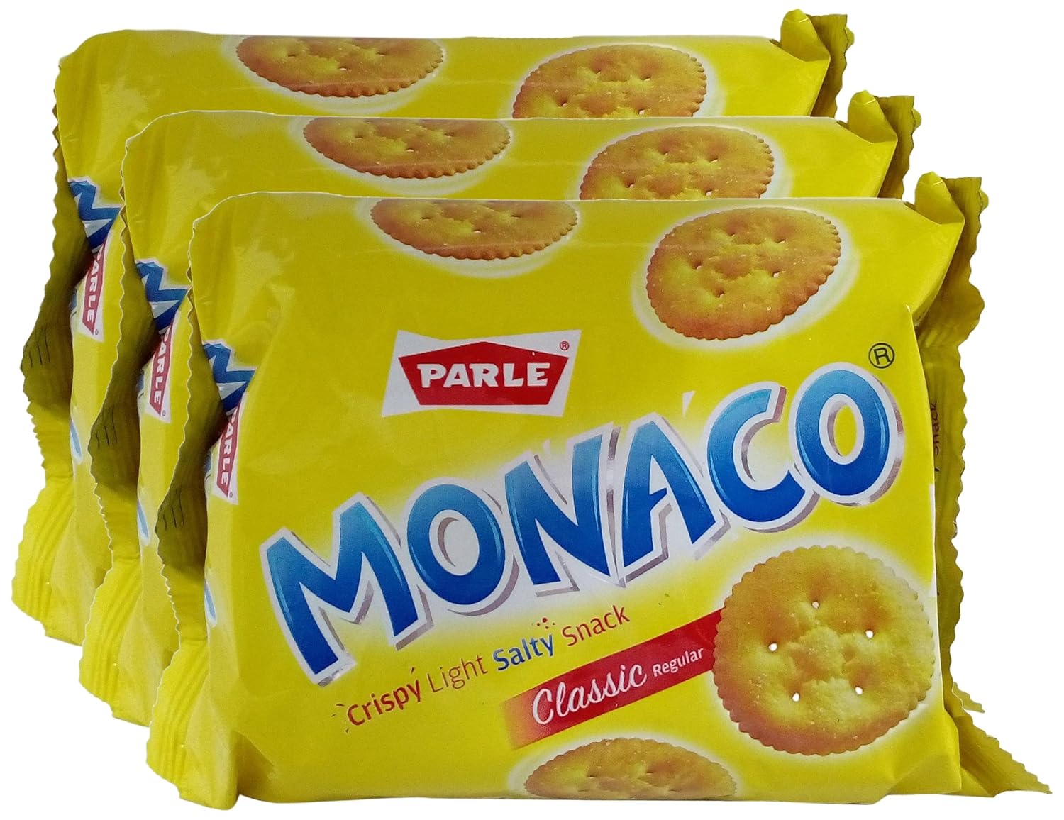 More Combo - Parle Monaco Biscuits Classic Regular, 75.4g (Pack of 3 ...