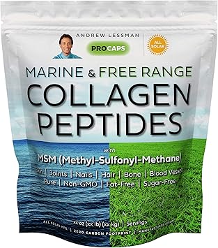 Amazon.com: ANDREW LESSMAN Marine & Free Range Collagen Peptides Powder ...