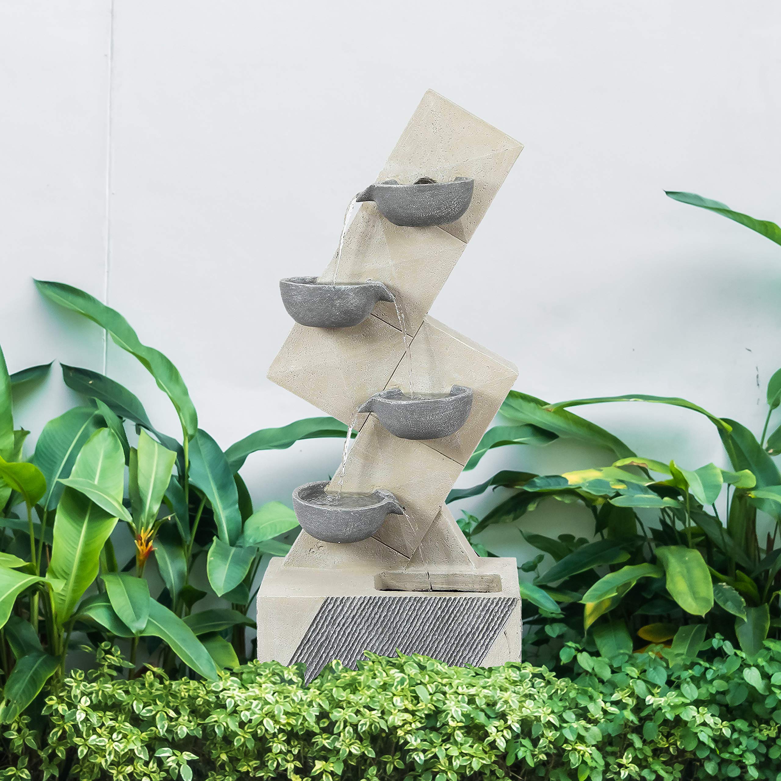 Buy GardenKraft Outdoor Fountains/Cascading Water Feature/Weatherproof ...